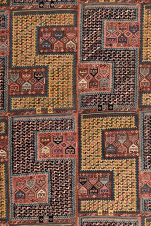 A PART COTTON SILEH 'DRAGON' CARPET, EAST CAUCASUS, THIRD QUARTER 19TH ...