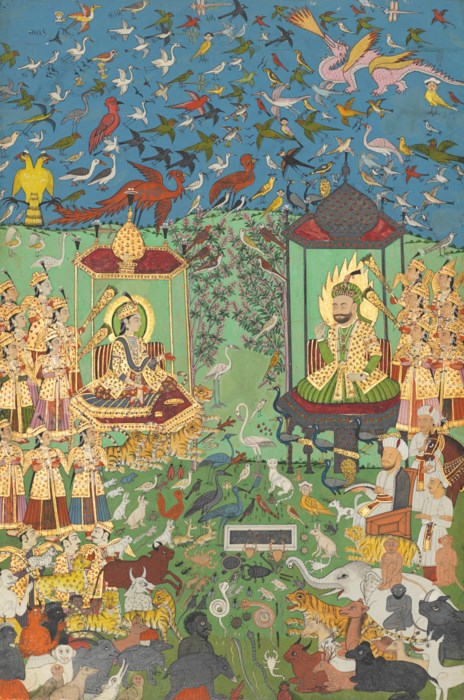 THE QUEEN OF SHEBA AND KING SOLOMON WITH ATTENDANTS, DECCAN, CENTRAL ...