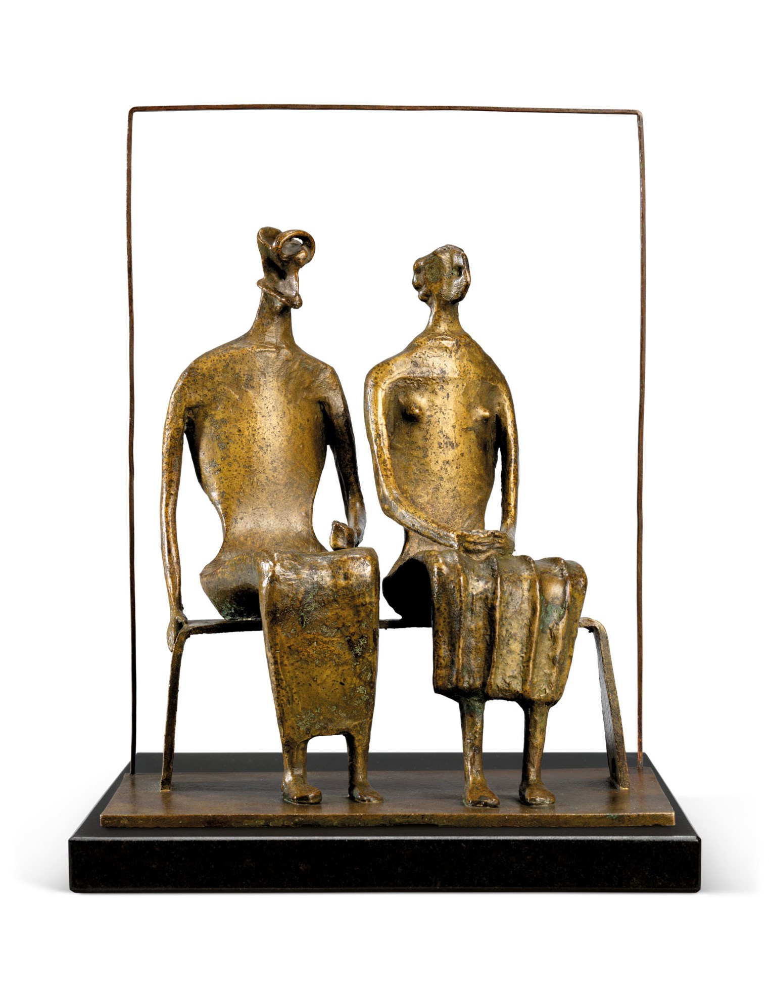 HENRY MOORE, O.M., C.H. (1898-1986), Maquette for King and Queen ...