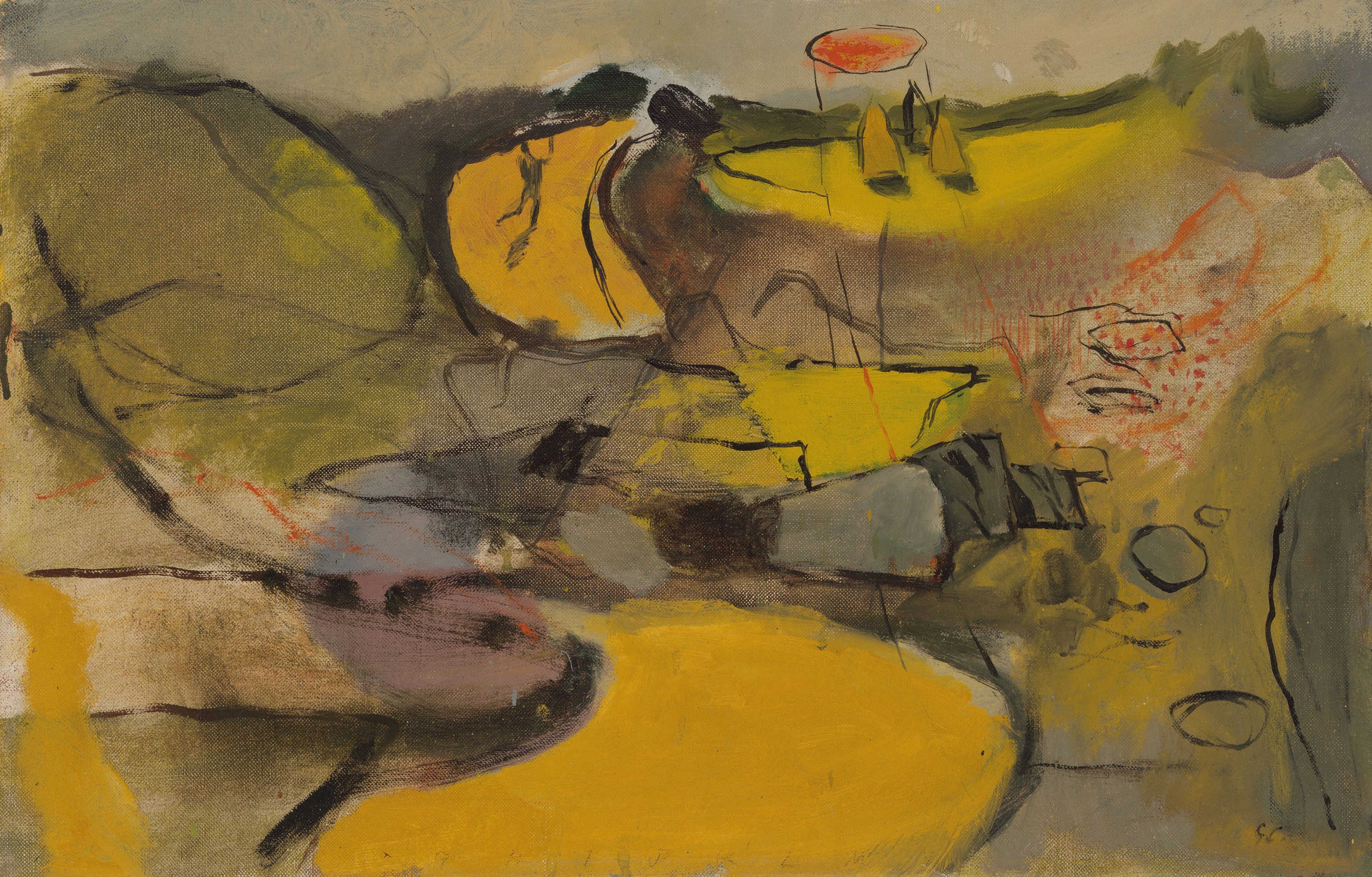 GRAHAM SUTHERLAND, O.M. (1903-1980), Welsh Landscape with Roads ...