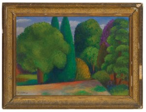 MARK GERTLER (1891-1939), Landscape Row of Trees | Christie's