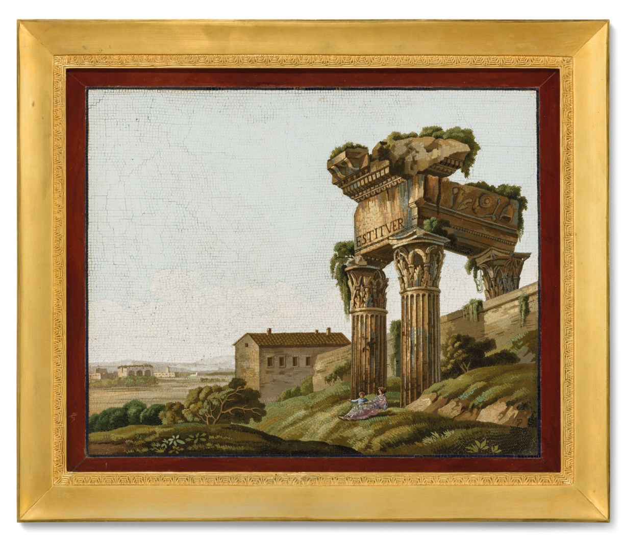 AN ITALIAN MICROMOSAIC PLAQUE, ROME, SECOND QUARTER 19TH CENTURY ...