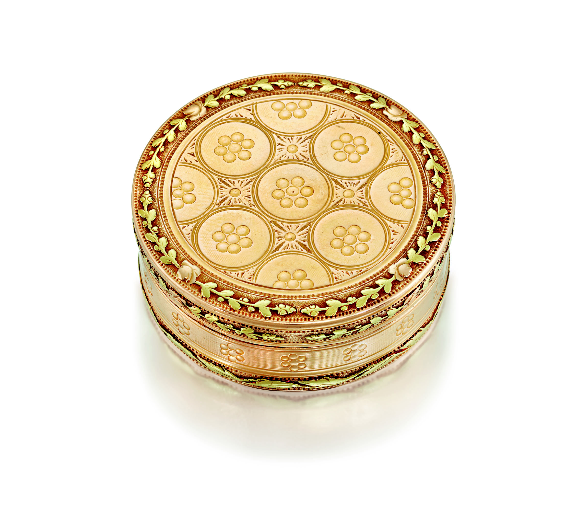 A SWISS VARI-COLOUR GOLD BONBONNIERE, BY LOUIS GALOPIN II, GENEVA ...