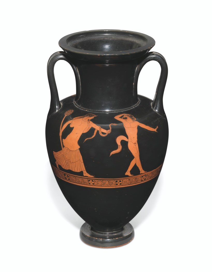 AN ATTIC RED-FIGURED NOLAN AMPHORA, ATTRIBUTED TO HERMONAX, CIRCA 470 B ...