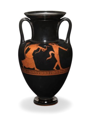 AN ATTIC RED-FIGURED NOLAN AMPHORA, ATTRIBUTED TO HERMONAX, CIRCA 470 B ...