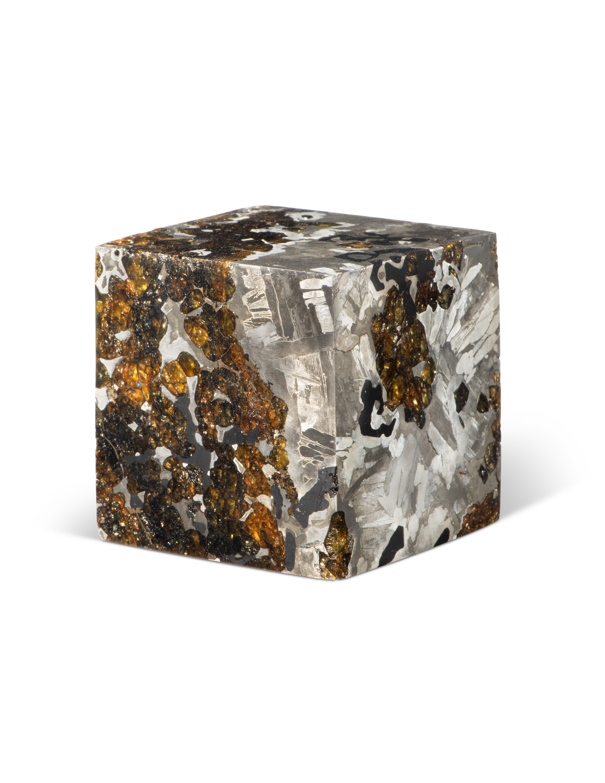 SPACE GEMS IN NATURAL IRON MATRIX FEATURED IN CUBE OF A TRANSITIONAL ...