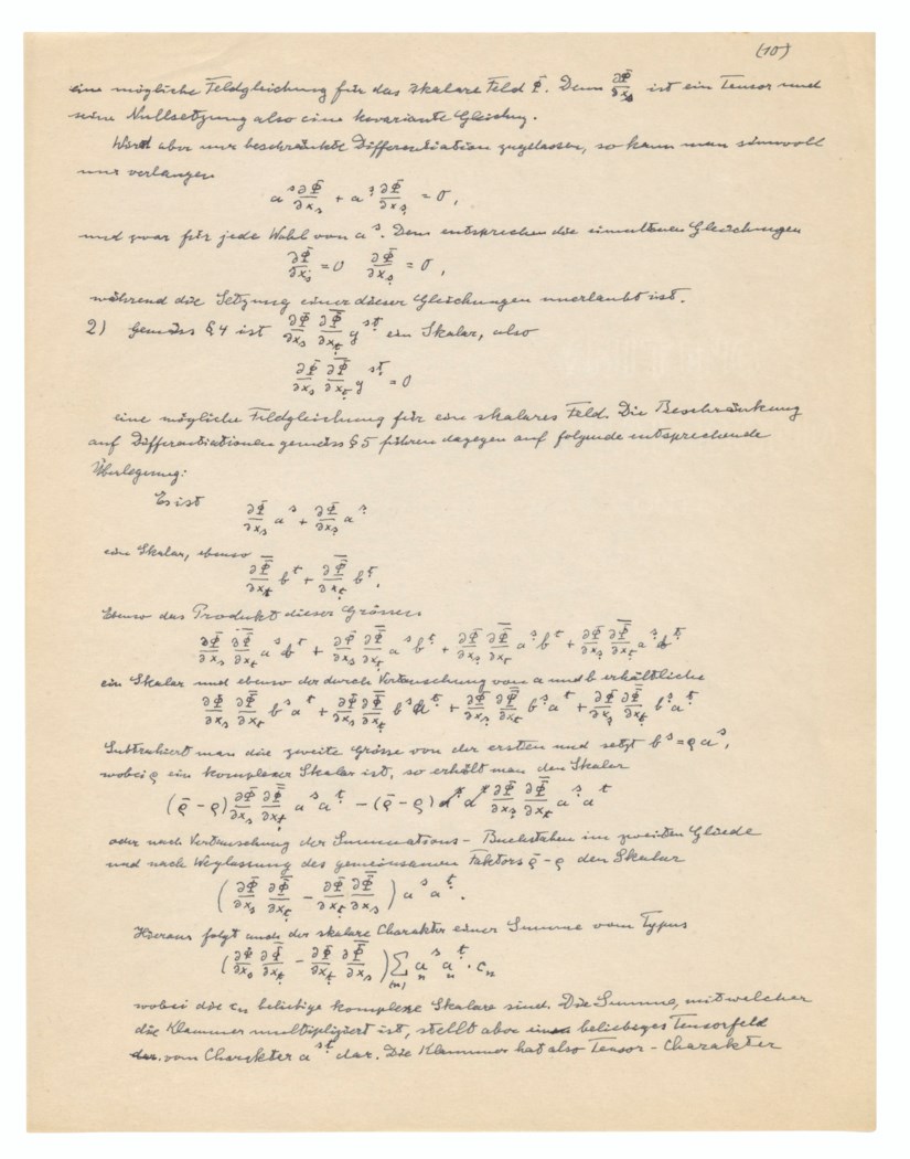 EINSTEIN, Albert (1879-1955), Autograph manuscript, n.p., n.d. [early ...