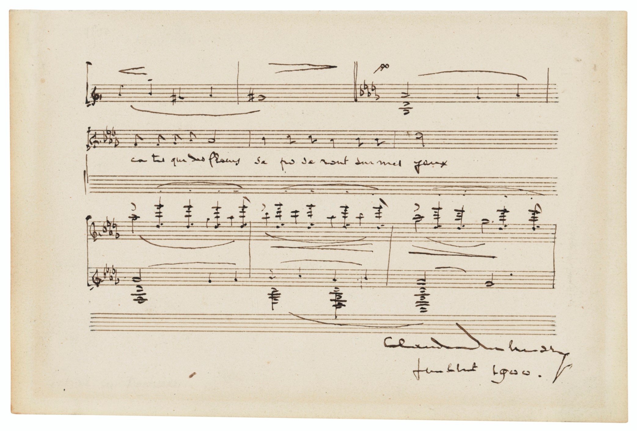 DEBUSSY, Claude (1862-1918), Autograph music manuscript signed and ...