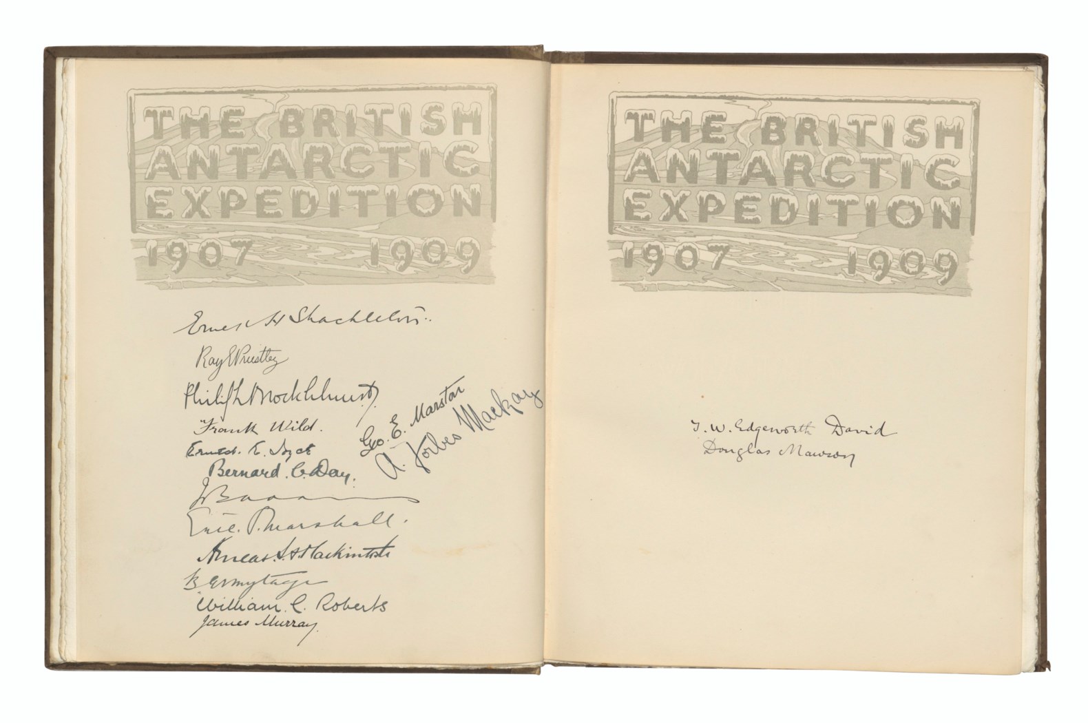 SHACKLETON, Ernest H. (1874-1922), The Heart of the Antarctic being the ...