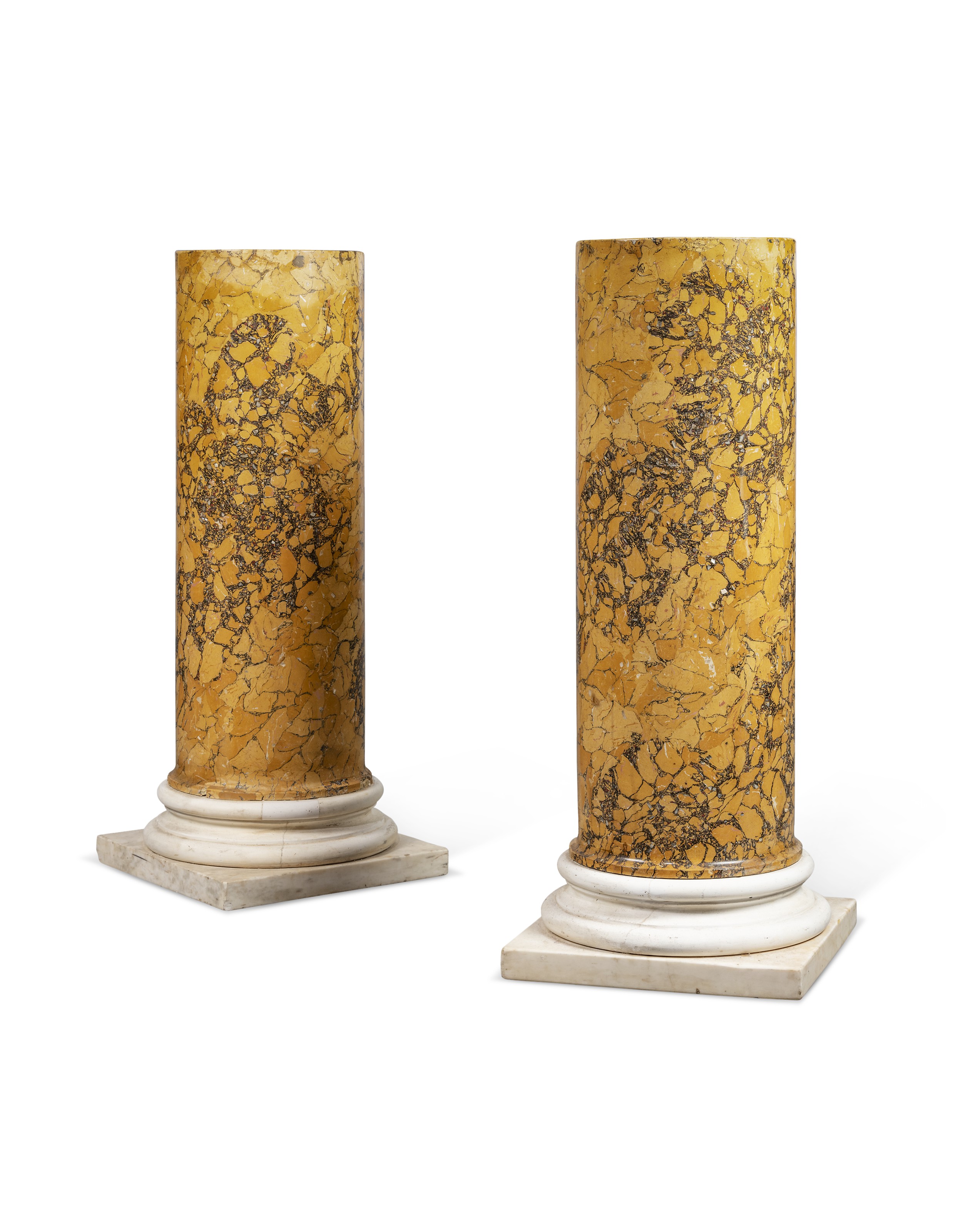 A PAIR OF ITALIAN SCAGLIOLA COLUMN PEDESTALS, 19TH CENTURY | Christie’s