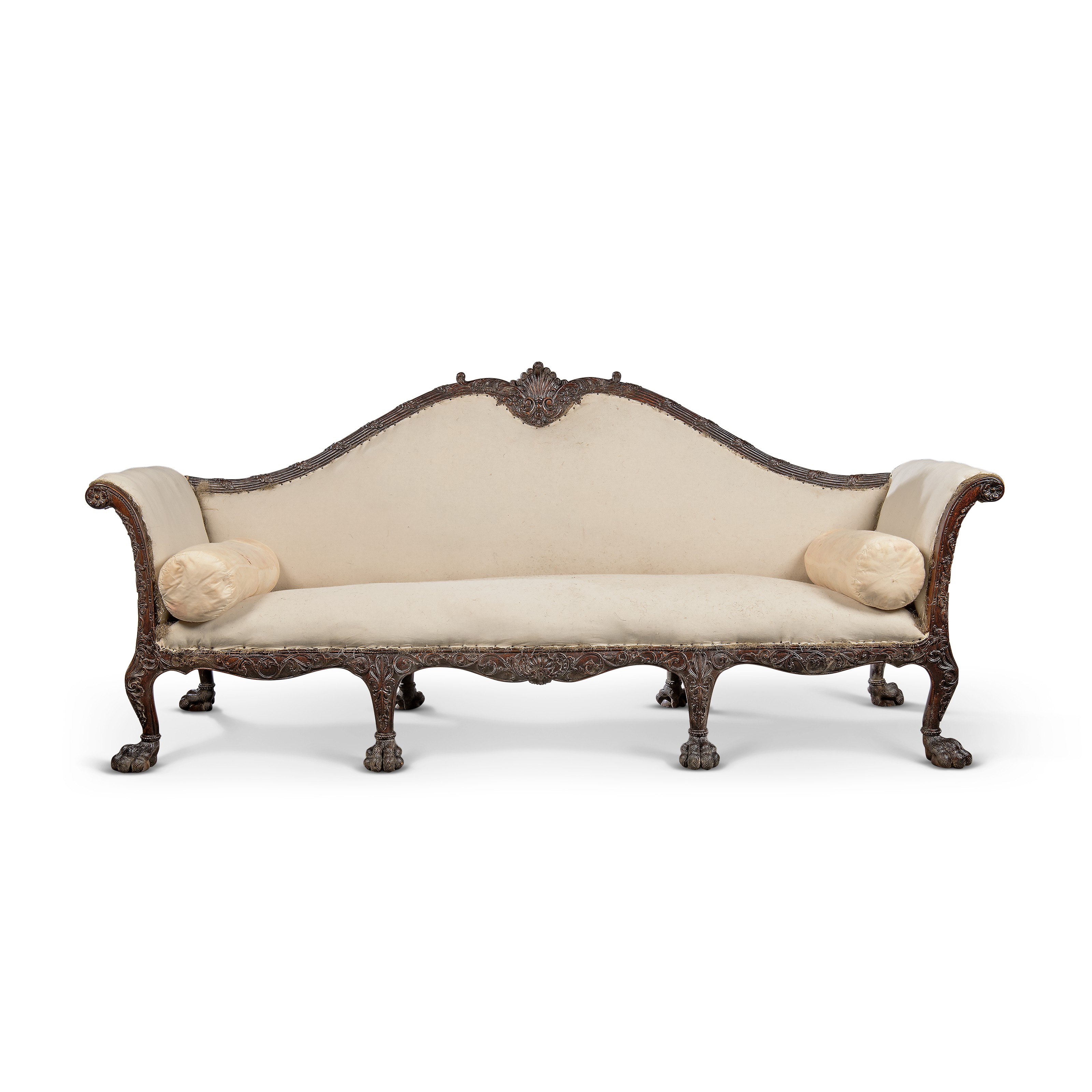 A MAHOGANY SOFA, 20TH CENTURY, AFTER THE 1764 DESIGN BY ROBERT ADAM ...