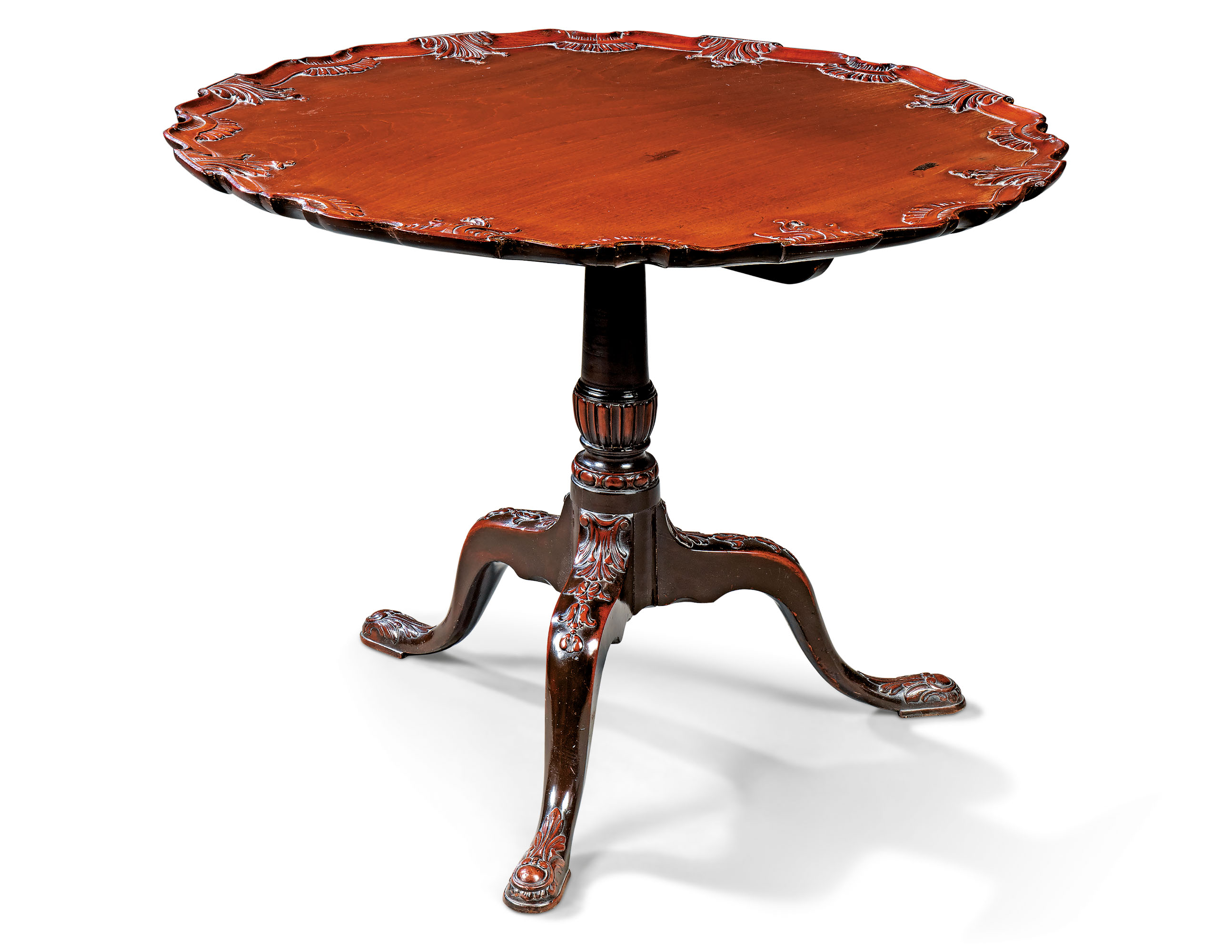 A GEORGE III STYLE MAHOGANY TRIPOD TABLE
