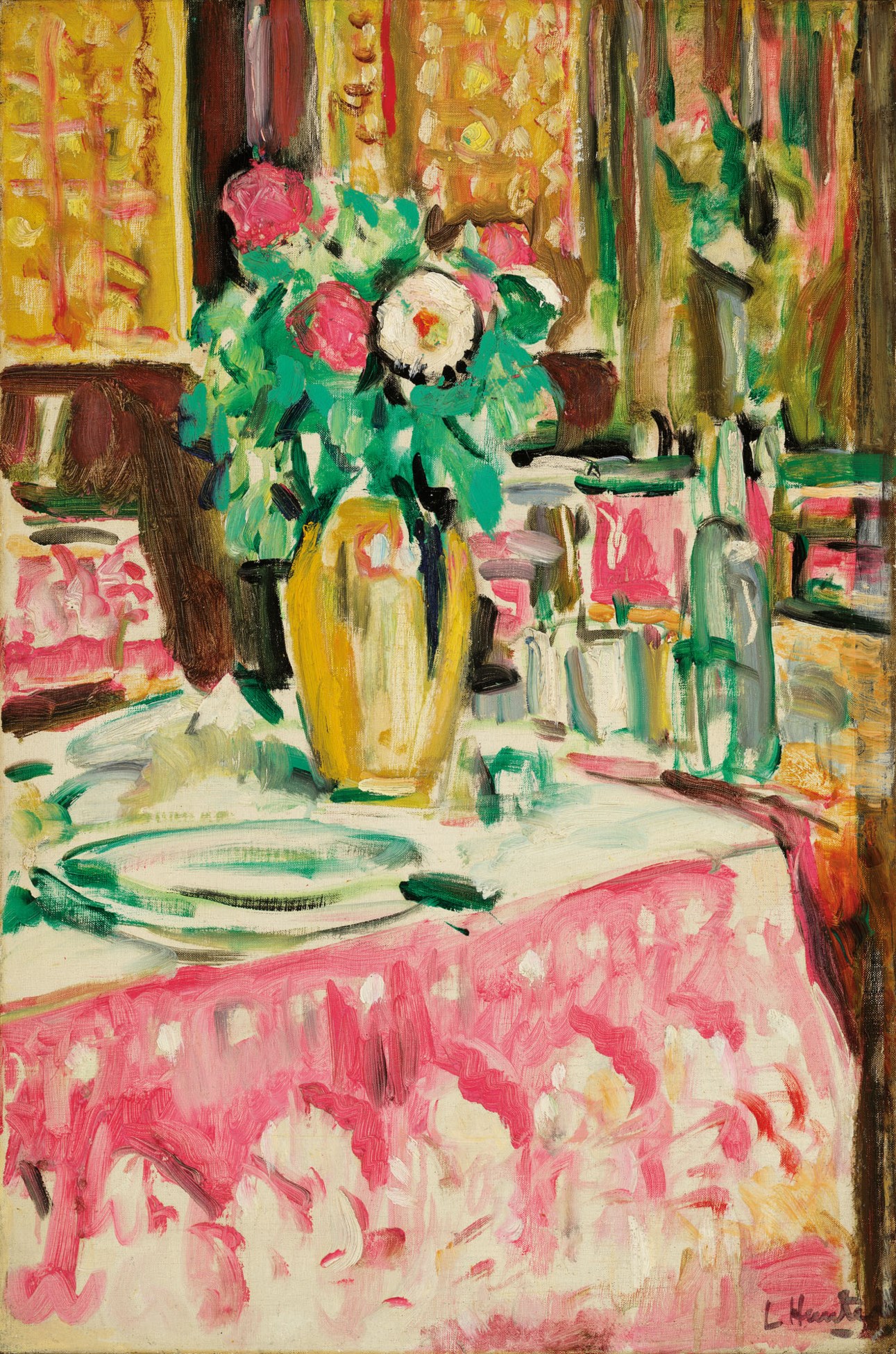 George Leslie Hunter (1877-1931), Still Life with Roses in an Interior ...