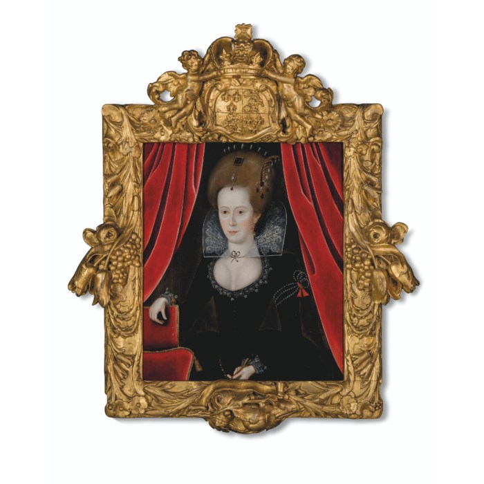 ENGLISH SCHOOL, CIRCA 1605-10, Portrait of a lady, small half-length ...