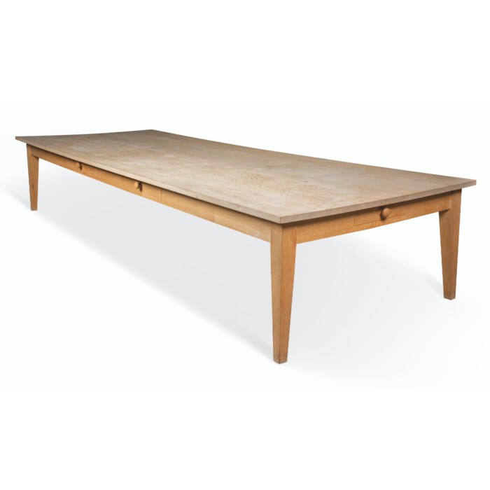 AN ENGLISH OAK LARGE DINING-TABLE, DESIGNED BY SIR TERENCE CONRAN (1931 ...