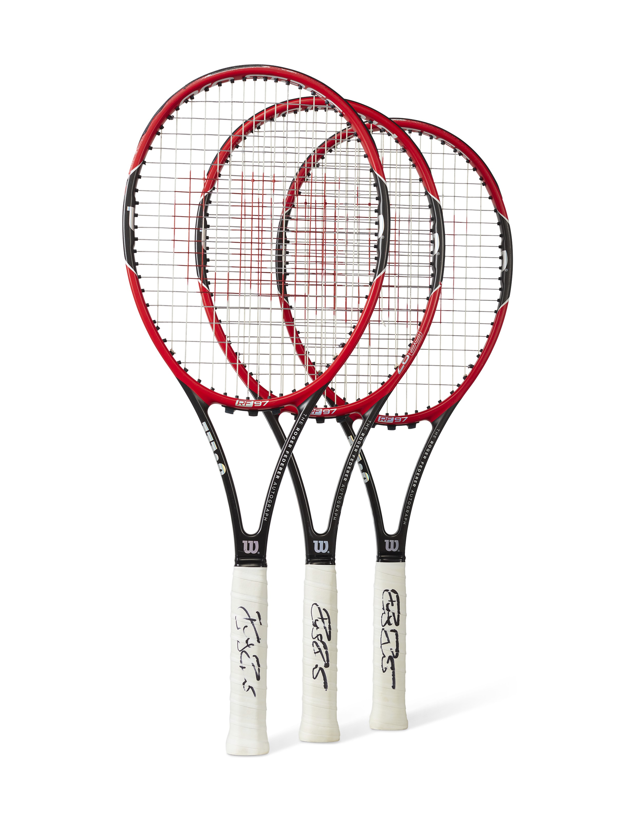 ROGER FEDERER'S CHAMPION RACKETS, INTERNATIONAL PREMIER LEAGUE TENNIS ...
