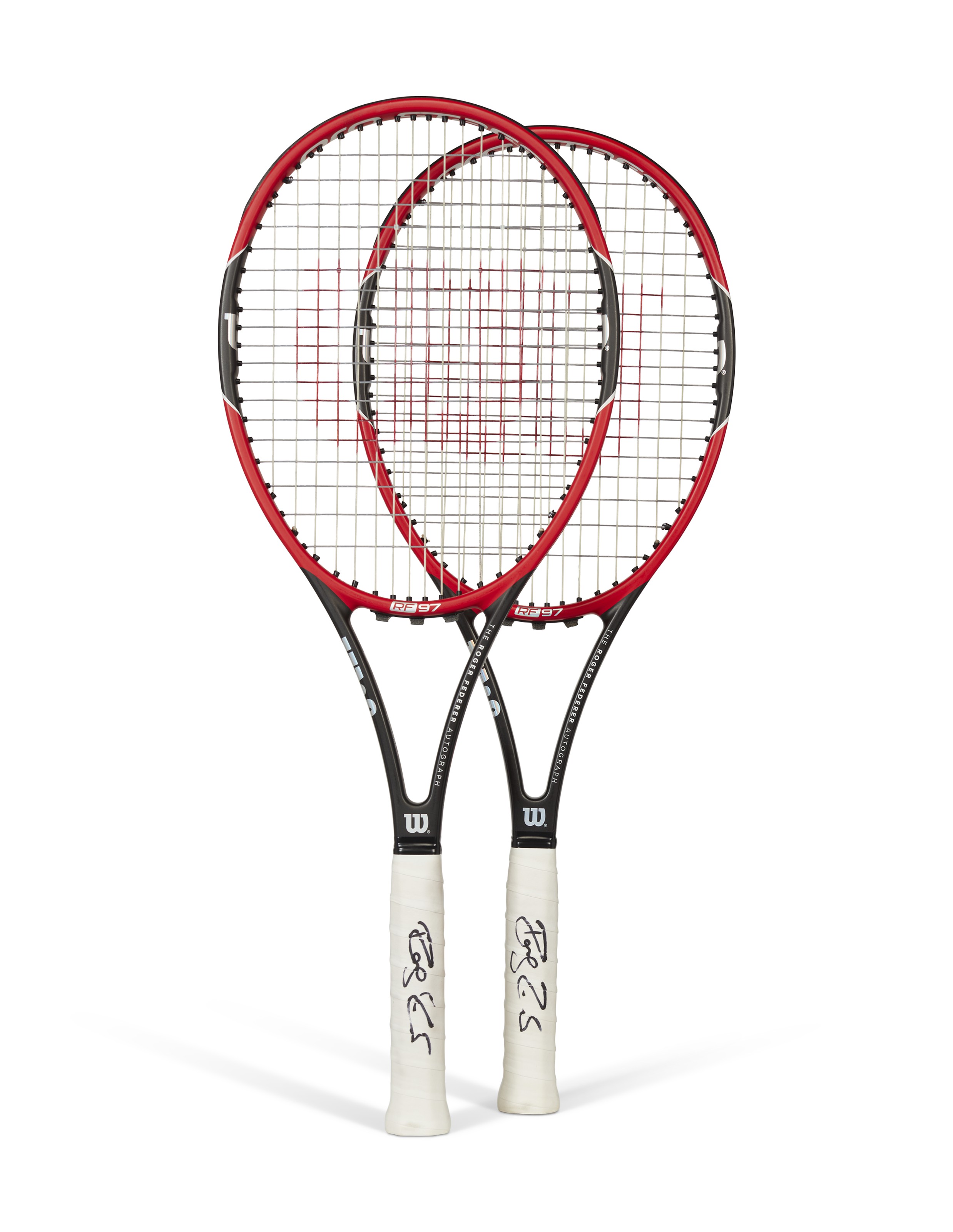 ROGER FEDERER'S TOURNAMENT RACKETS, THE CHAMPIONSHIPS, WIMBLEDON, 2016 ...