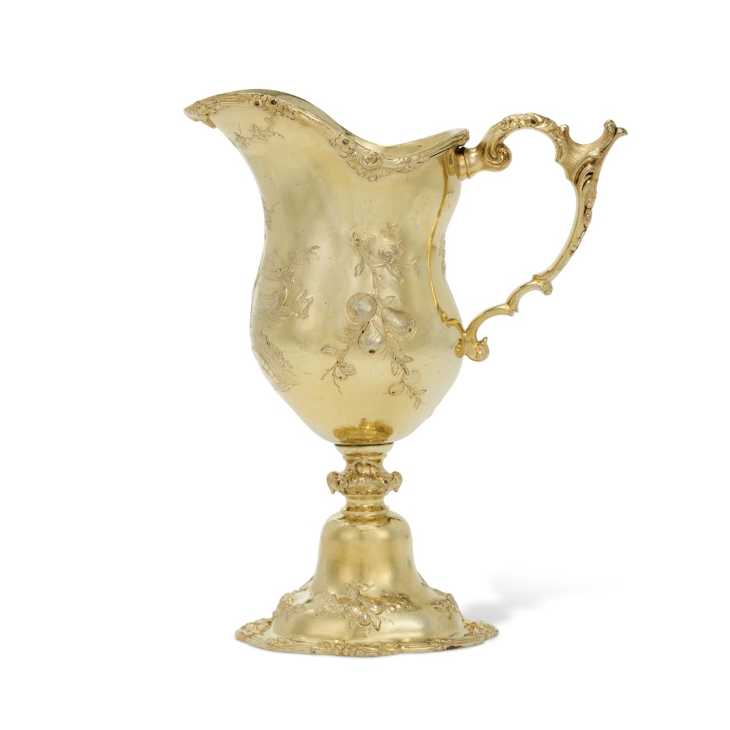A GERMAN SILVER-GILT EWER, MARK OF GUSTAV FRIEDRICH GERICH, AUGSBURG ...