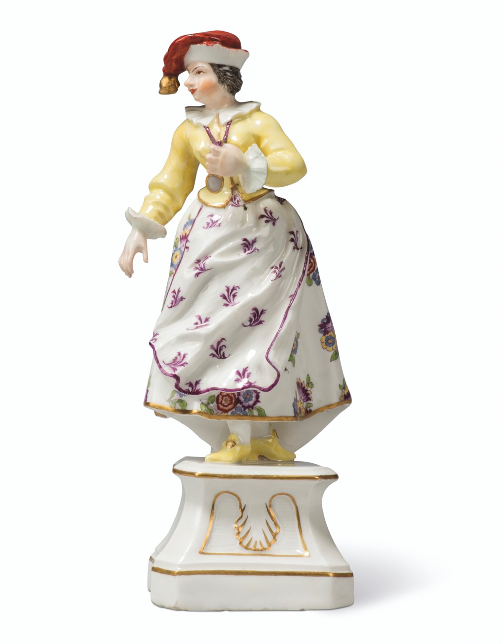 A HÖCHST PORCELAIN FIGURE OF ISABELLA'S MAID FROM THE COMMEDIA DELL ...