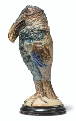 A MARTIN BROTHERS STONEWARE 'WALLY-BIRD' JAR AND COVER, 1891 | Christie's