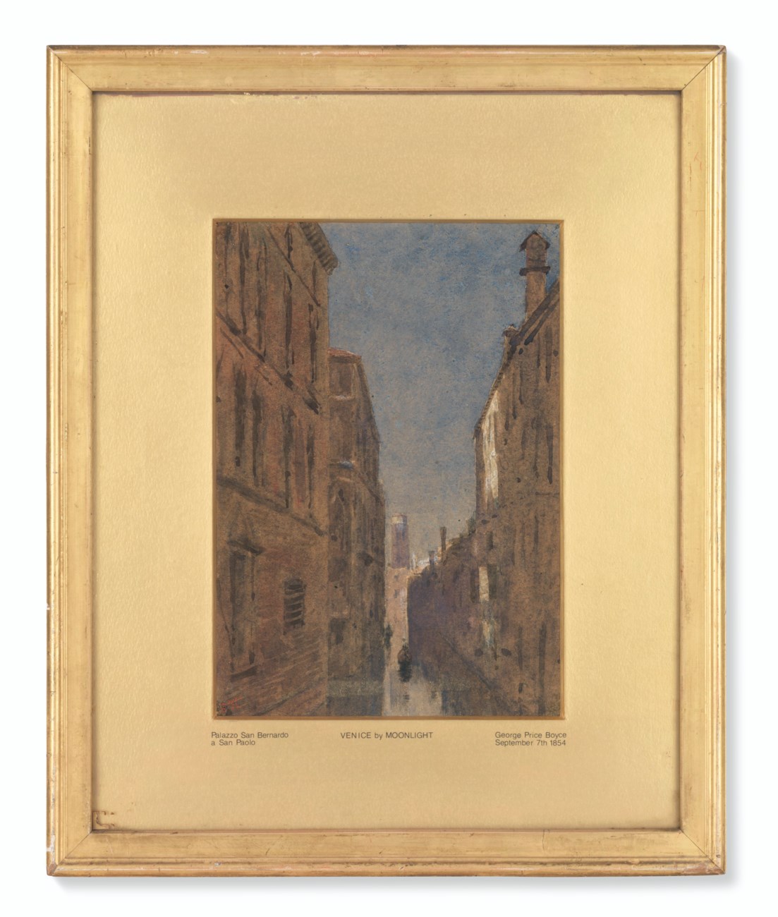 GEORGE PRICE BOYCE (1826-1897), Venice by moonlight, Palazzo San ...