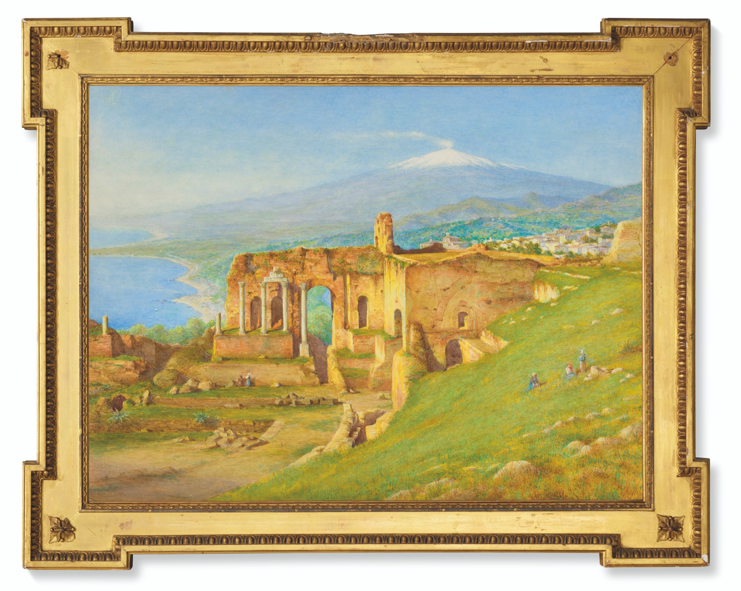 HENRY WALLIS, R.W.S. (1830-1916), Etna, from the theatre at Taormino ...