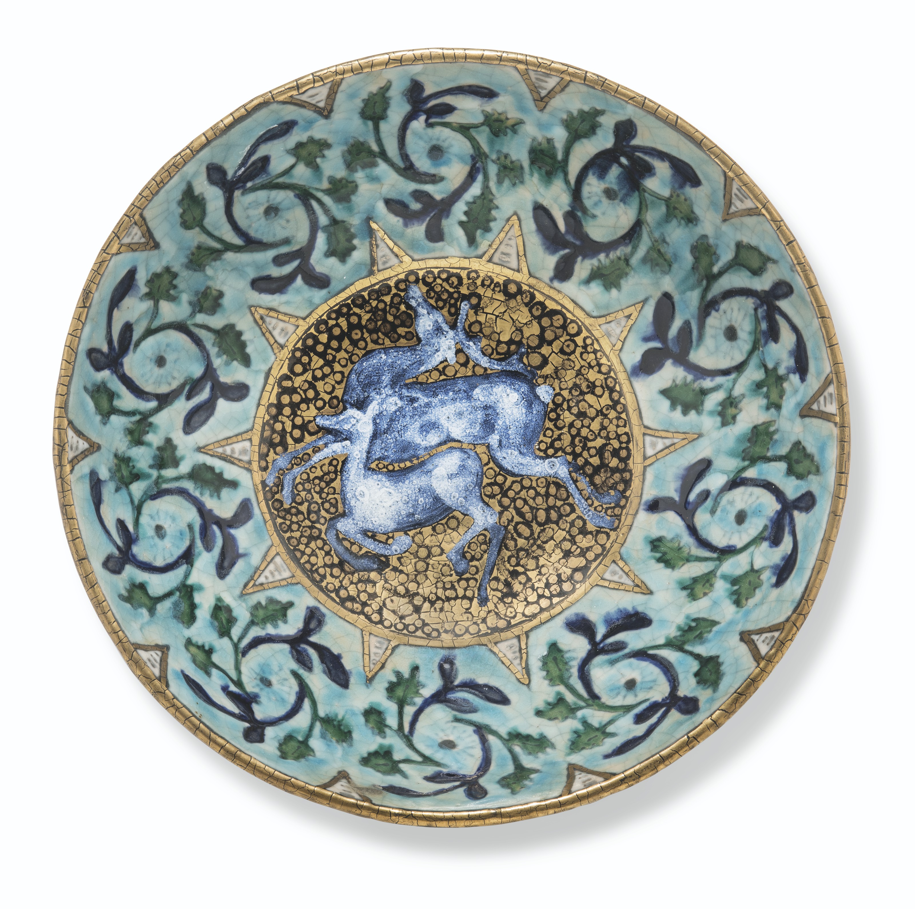 A GROUP OF FIVE FRENCH POTTERY PLATES BY ANDRE METTHEY, EARLY 20TH ...
