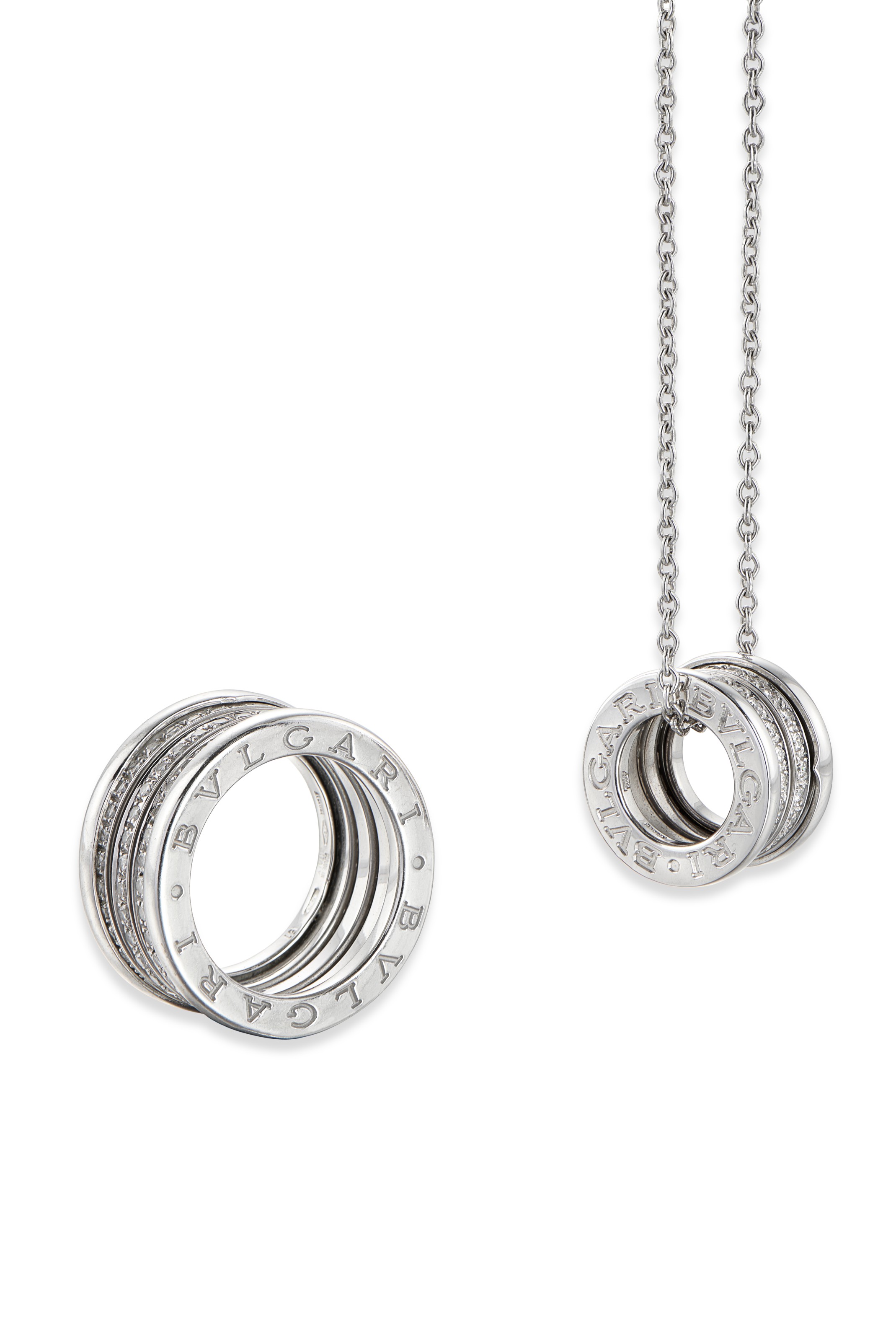 BULGARI DIAMOND 'B ZERO 1' RING AND PENDANT SET, | Christie’s