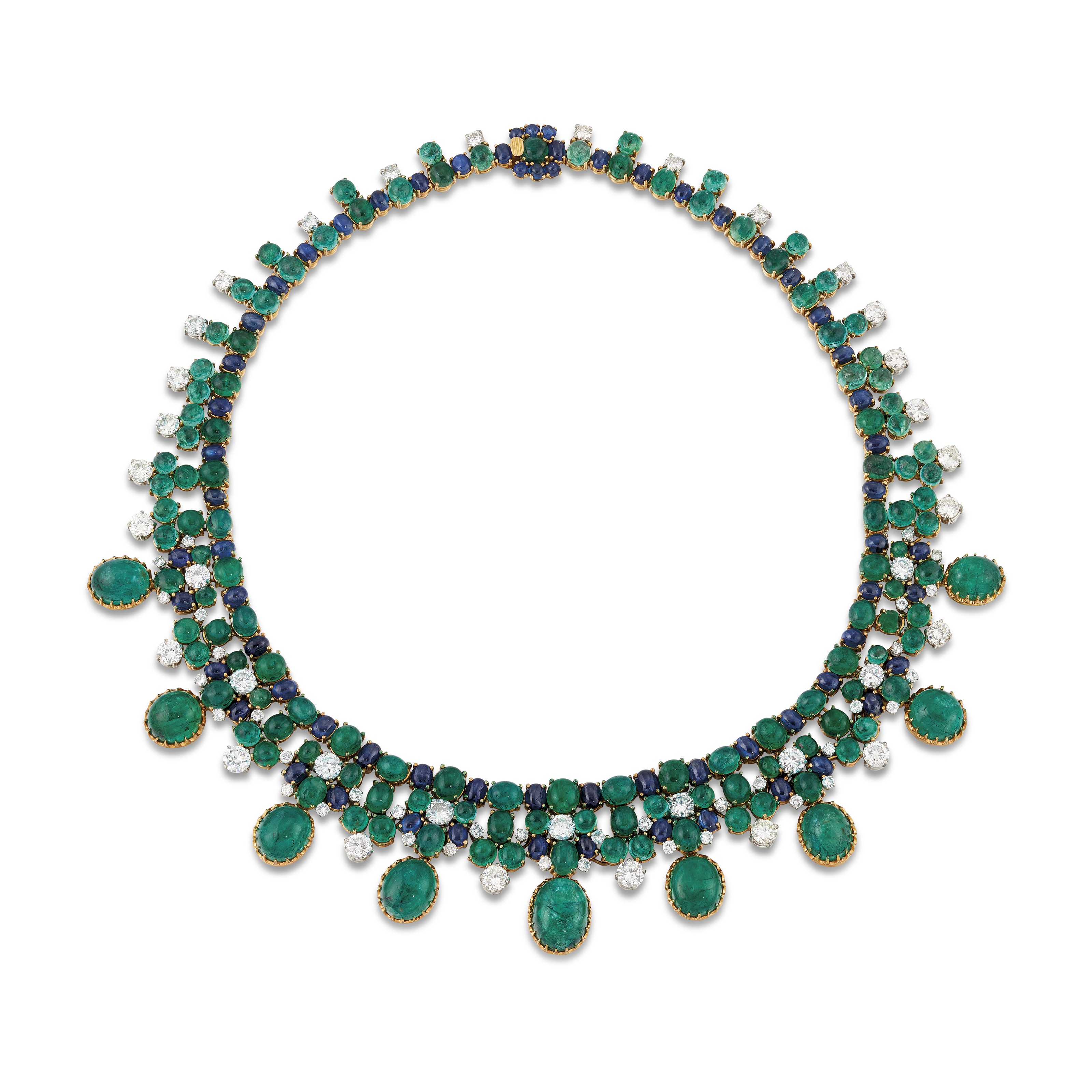 NO RESERVE ~ TREATED BERYL, SAPPHIRE AND DIAMOND NECKLACE, | Christie’s