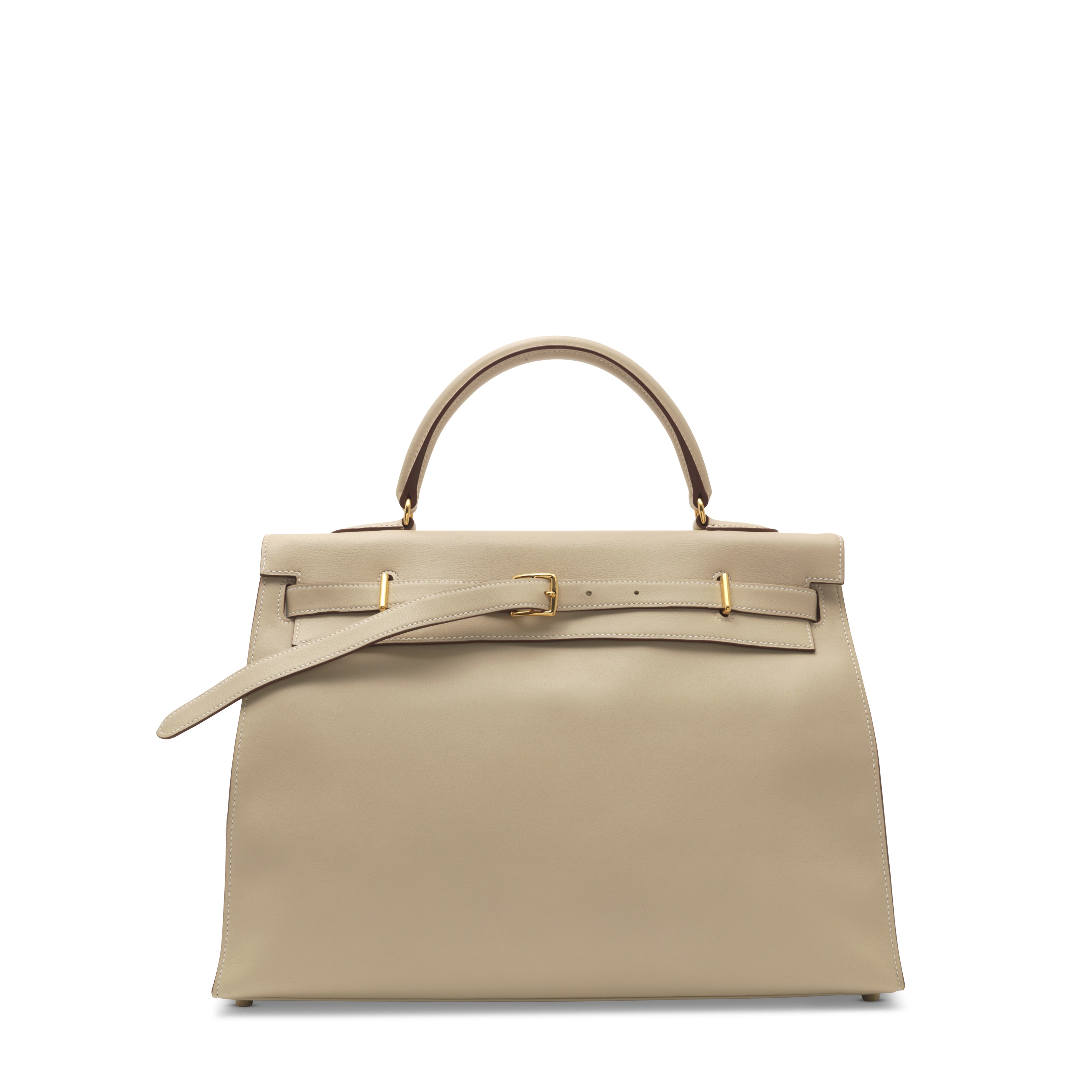 A CRAIE SWIFT LEATHER KELLY FLAT 35 WITH GOLD HARDWARE, HERMÈS, 2007 ...