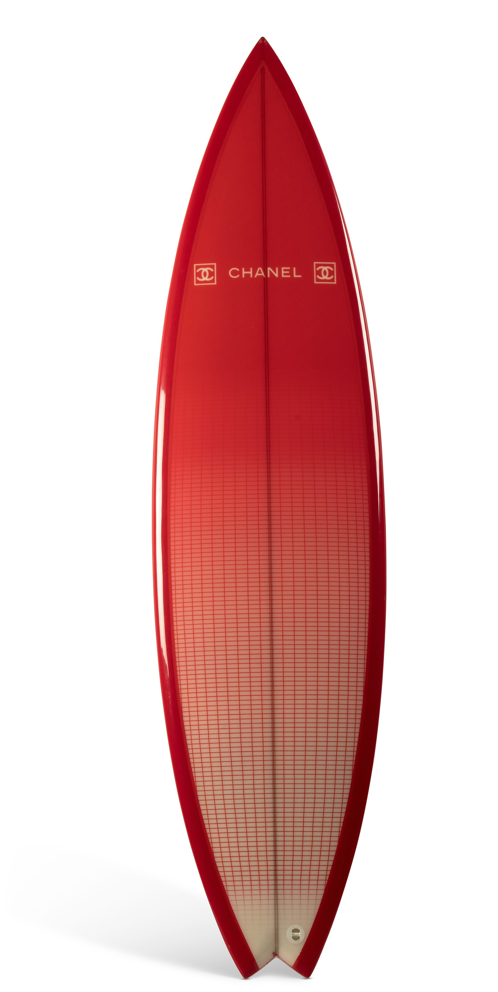 A RED MONOCHROME CARBON FIBER SURF BOARD, CHANEL, 2010S | Christie’s