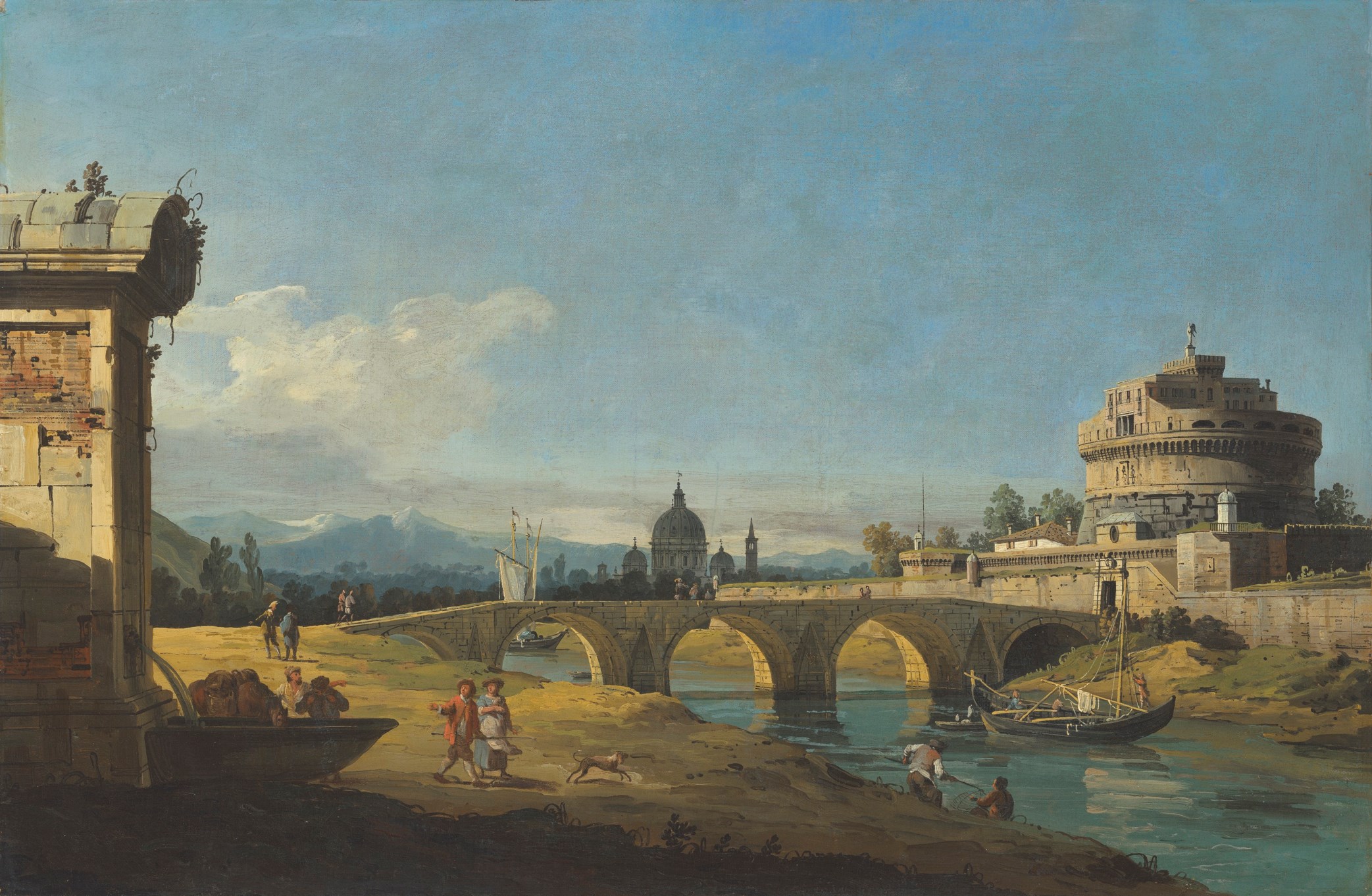 BERNARDO BELLOTTO (VENICE 1721-1780 WARSAW), Capriccio with Roman ...