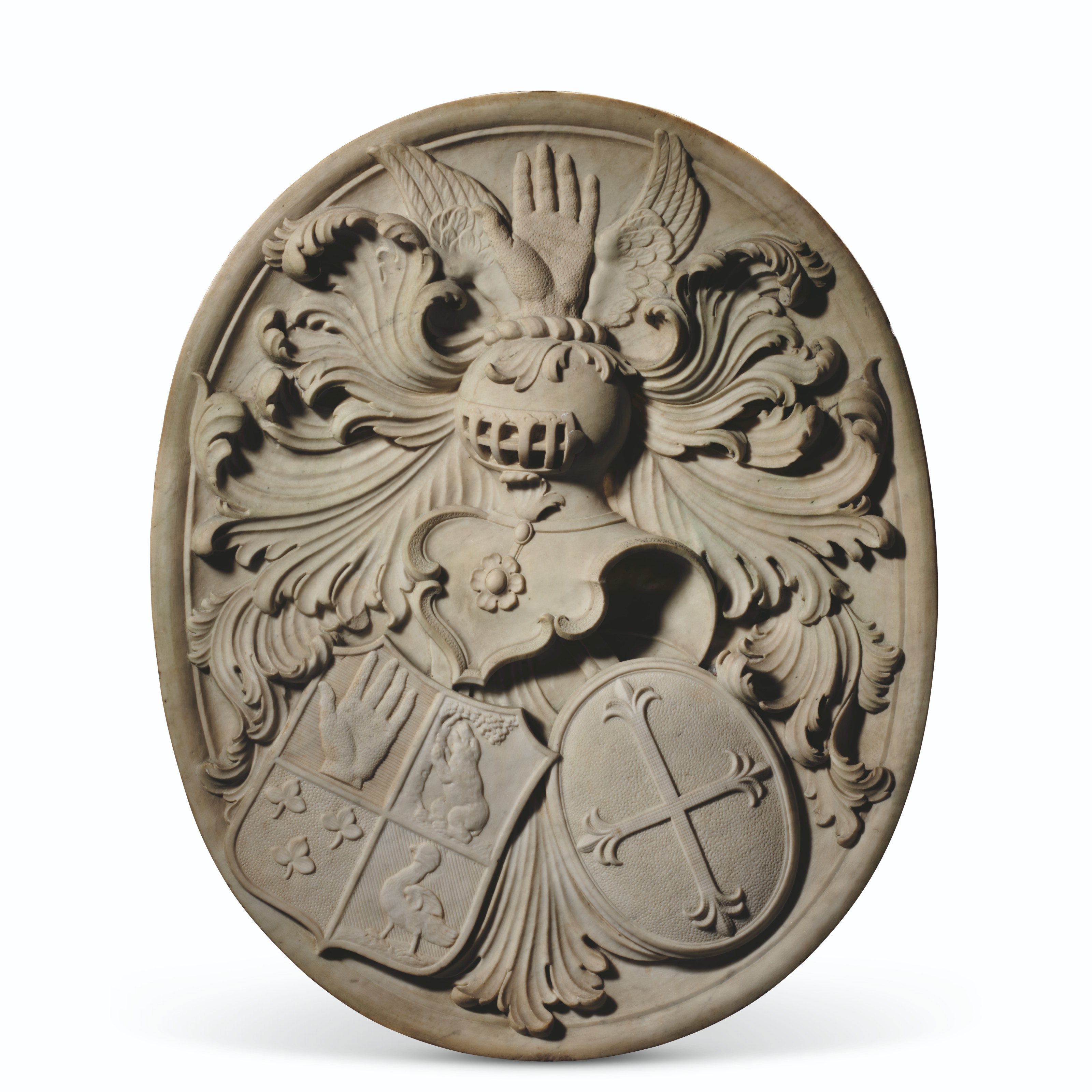 PROBABLY SPANISH, 19TH CENTURY, A heraldic oval relief | Christie’s