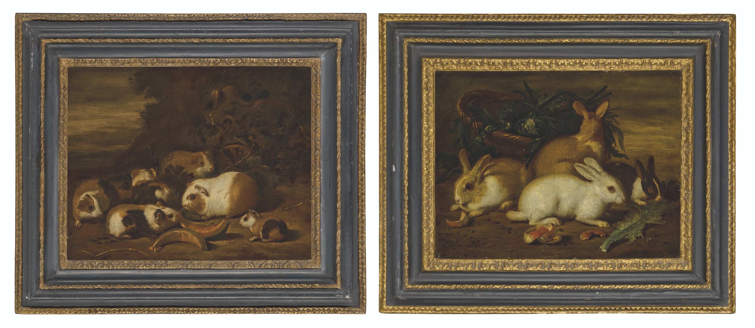 GENOESE SCHOOL, EARLY 18TH CENTURY, Guinea-pigs; and Rabbits, on a ...