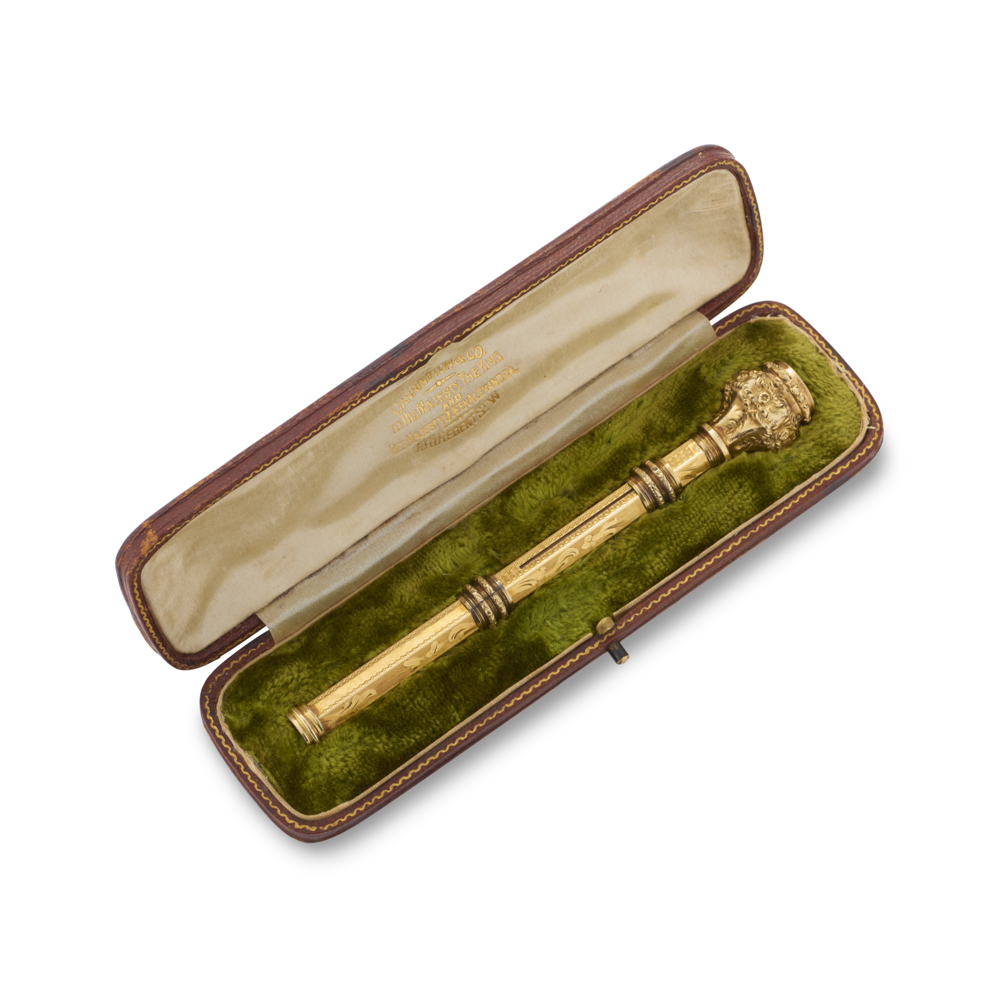 19TH CENTURY GOLD SLIDE ACTION DIP PEN AND PENCIL COMBINATION, | Christie’s