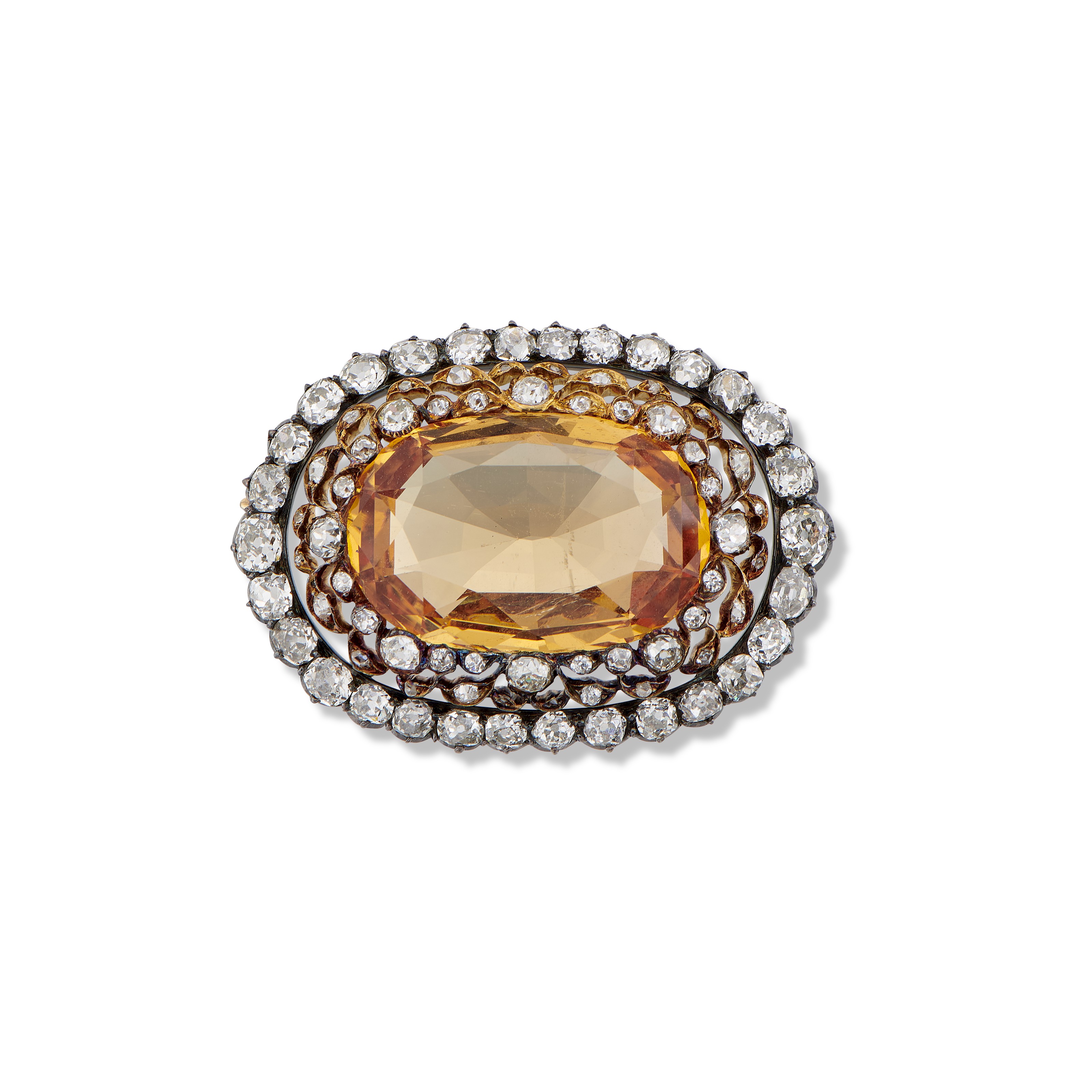 LATE 19TH CENTURY TOPAZ AND DIAMOND BROOCH, | Christie’s