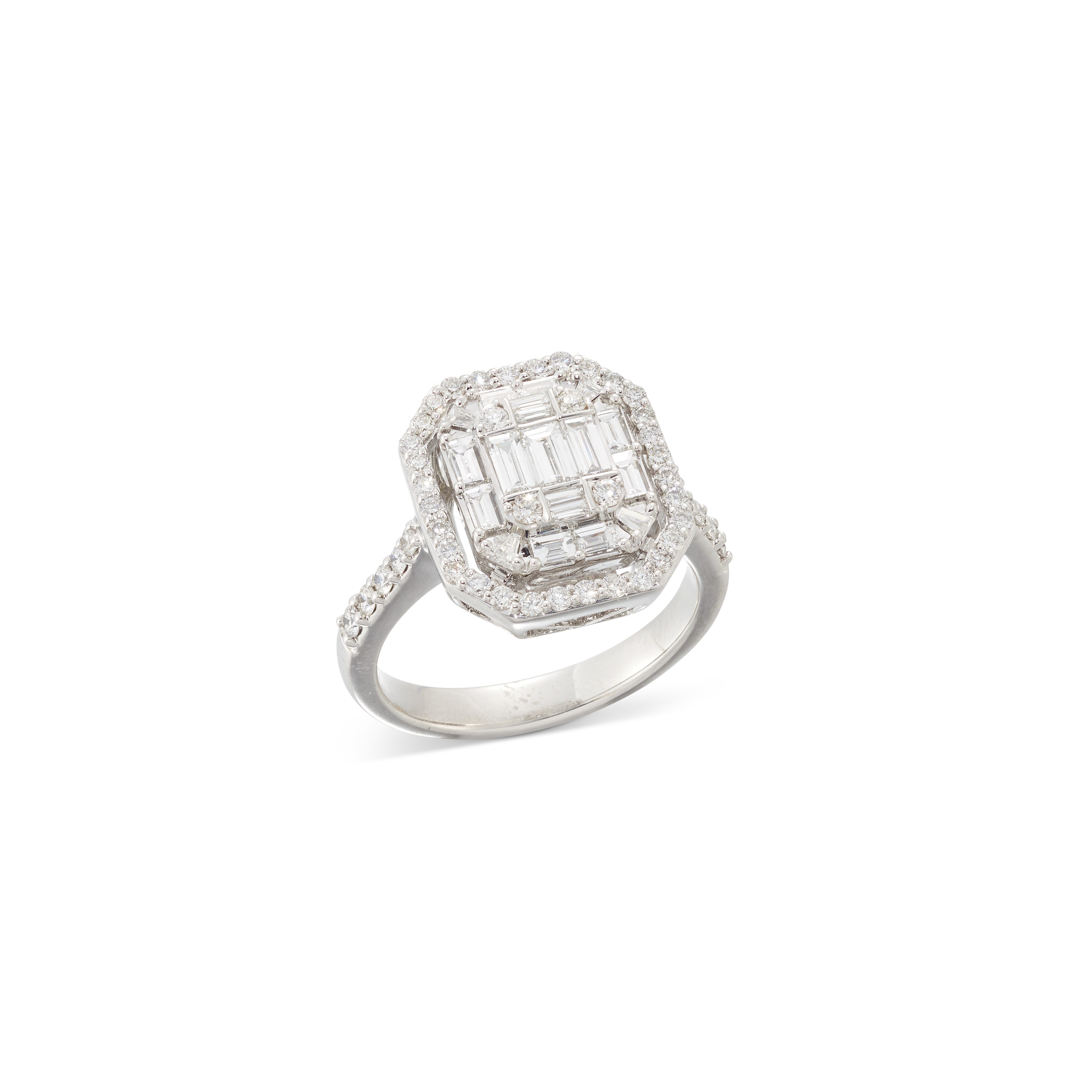 ILLUSION-SET DIAMOND RING, | Christie’s