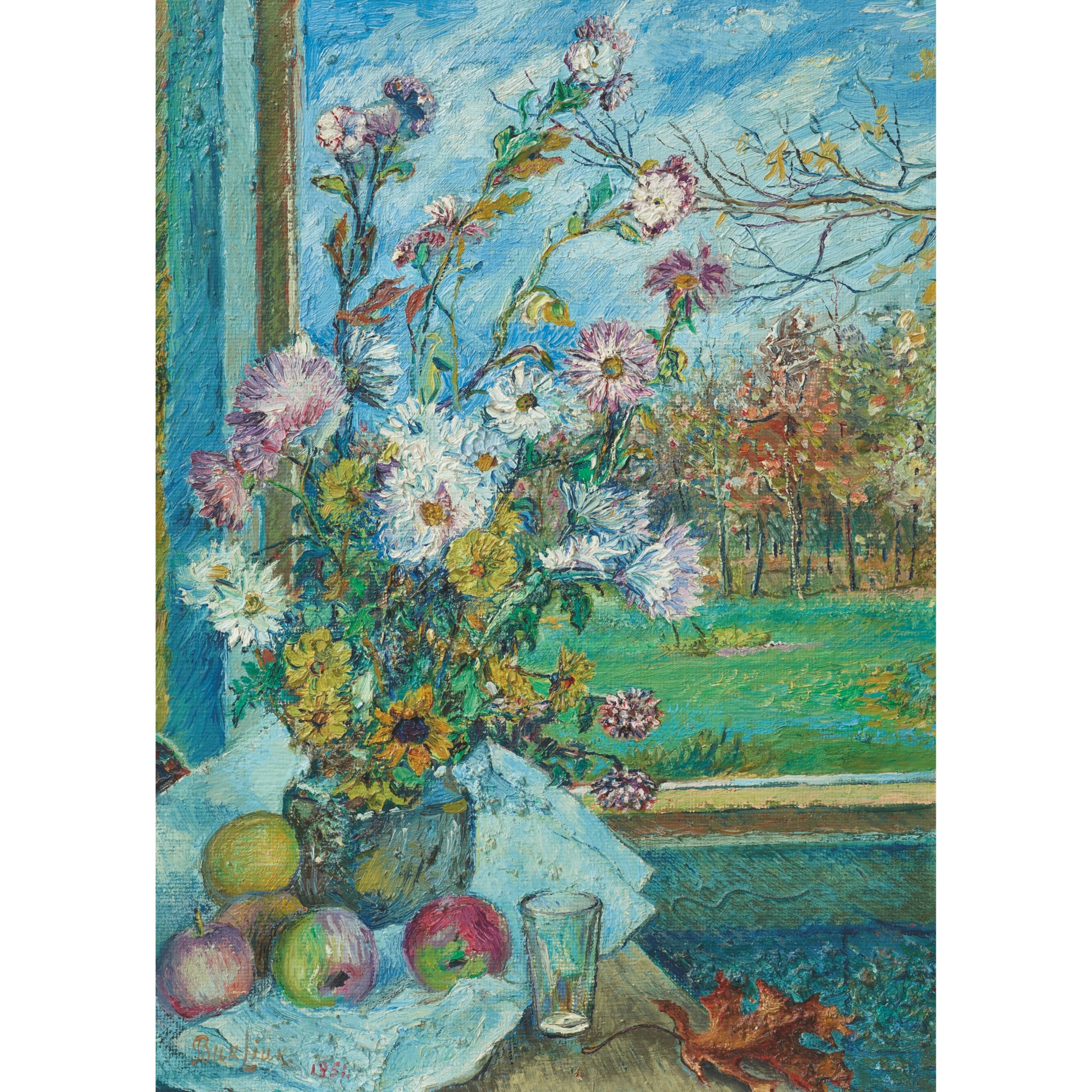 DAVID BURLIUK (1882-1967), Flowers and fruit | Christie's