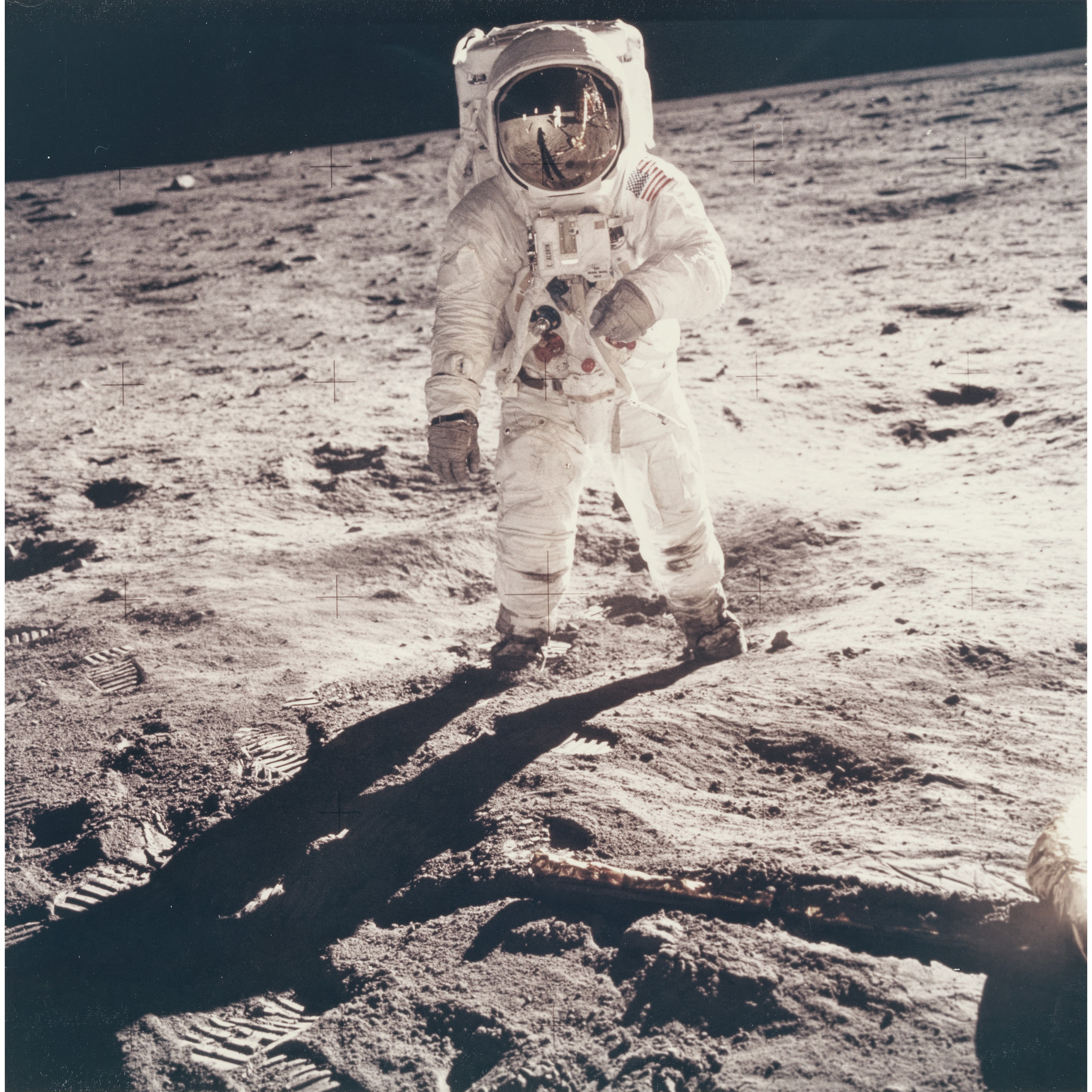 neil armstrong helmet reflection