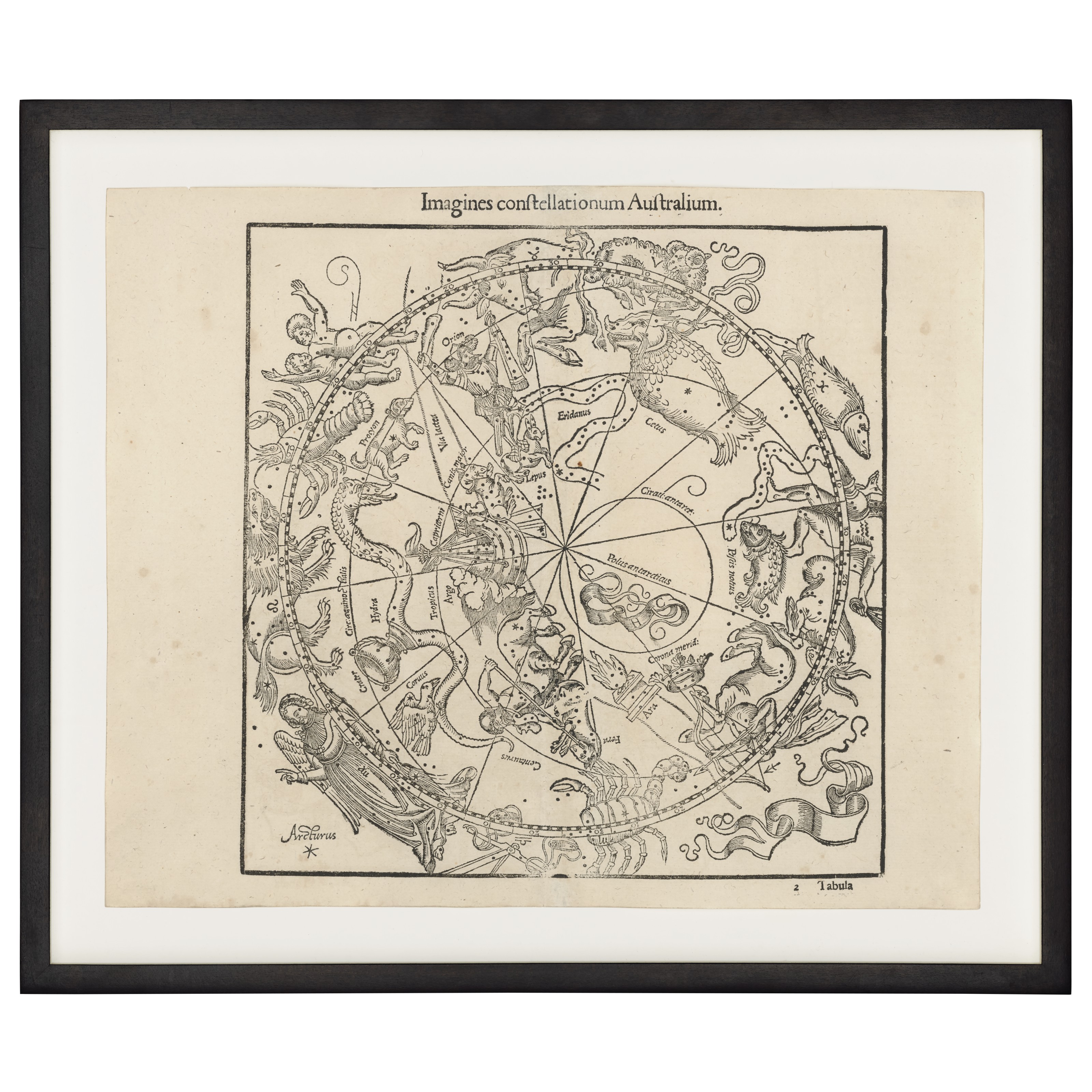 FIRST PRINTED STAR CHARTS TO SHOW THE CONSTELLATIONS FROM A TERRESTRIAL ...