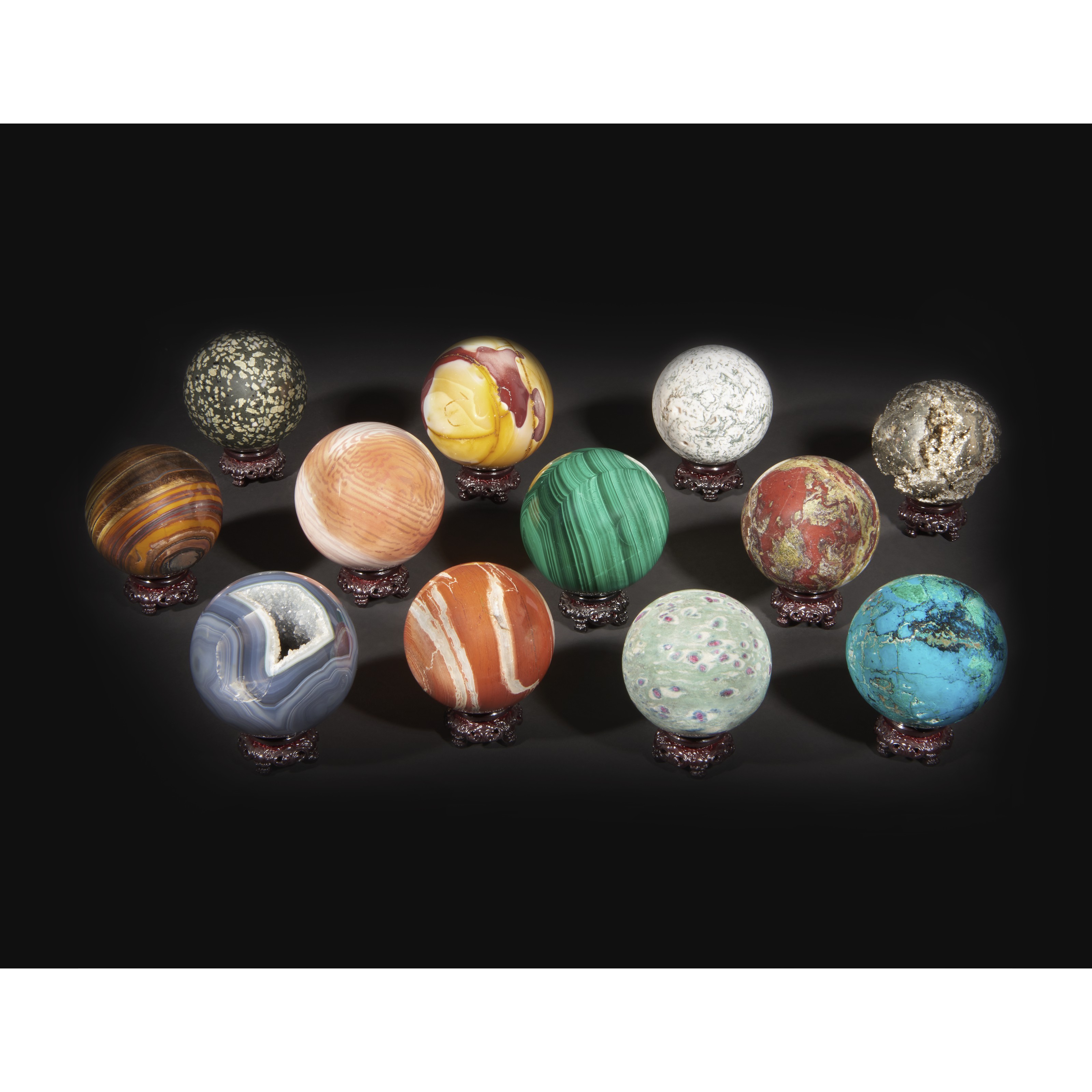 TWELVE MINERAL SPHERES, | Christie’s