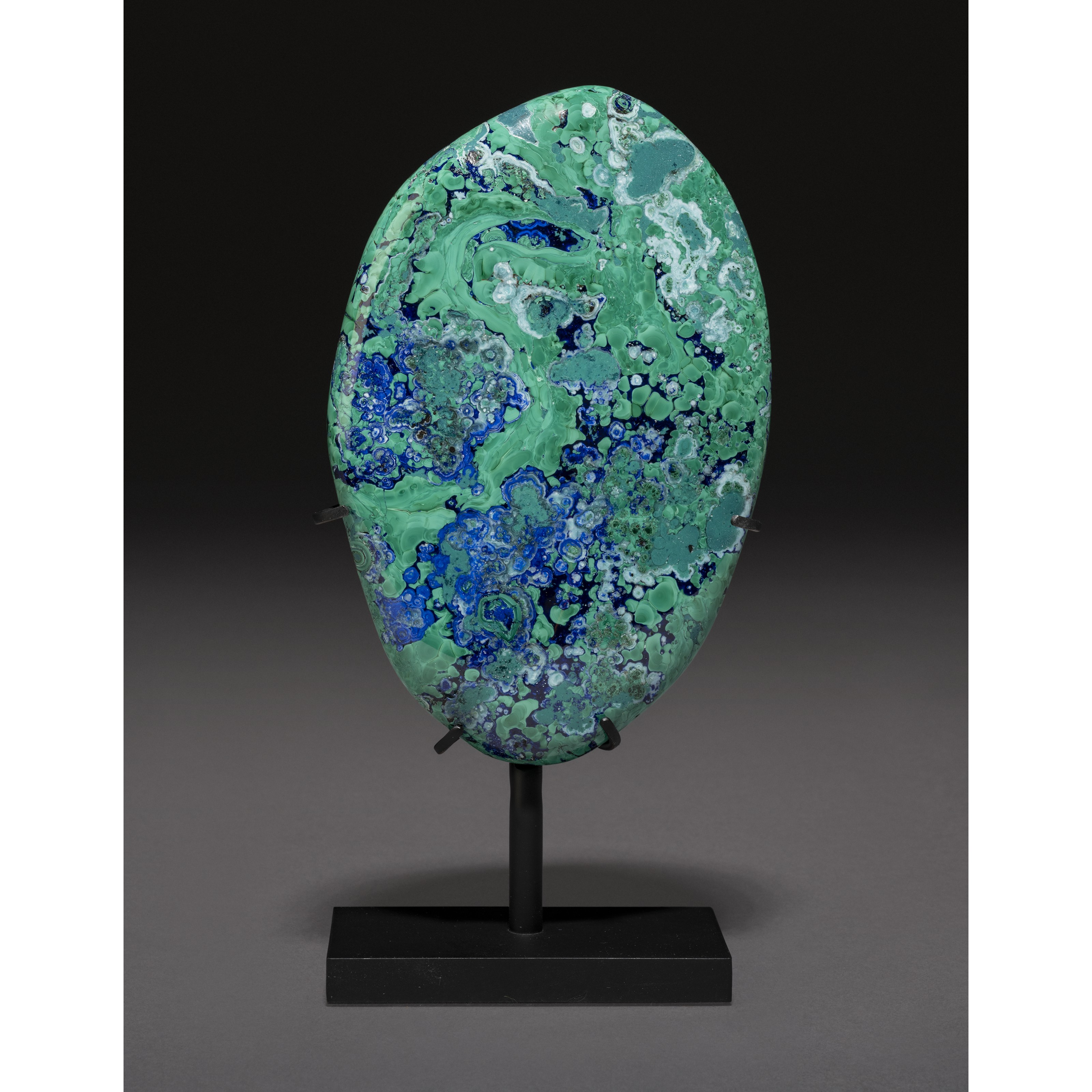 A POLISHED SPECIMEN OF AZURITE AND MALACHITE, RUSSIA | Christie’s