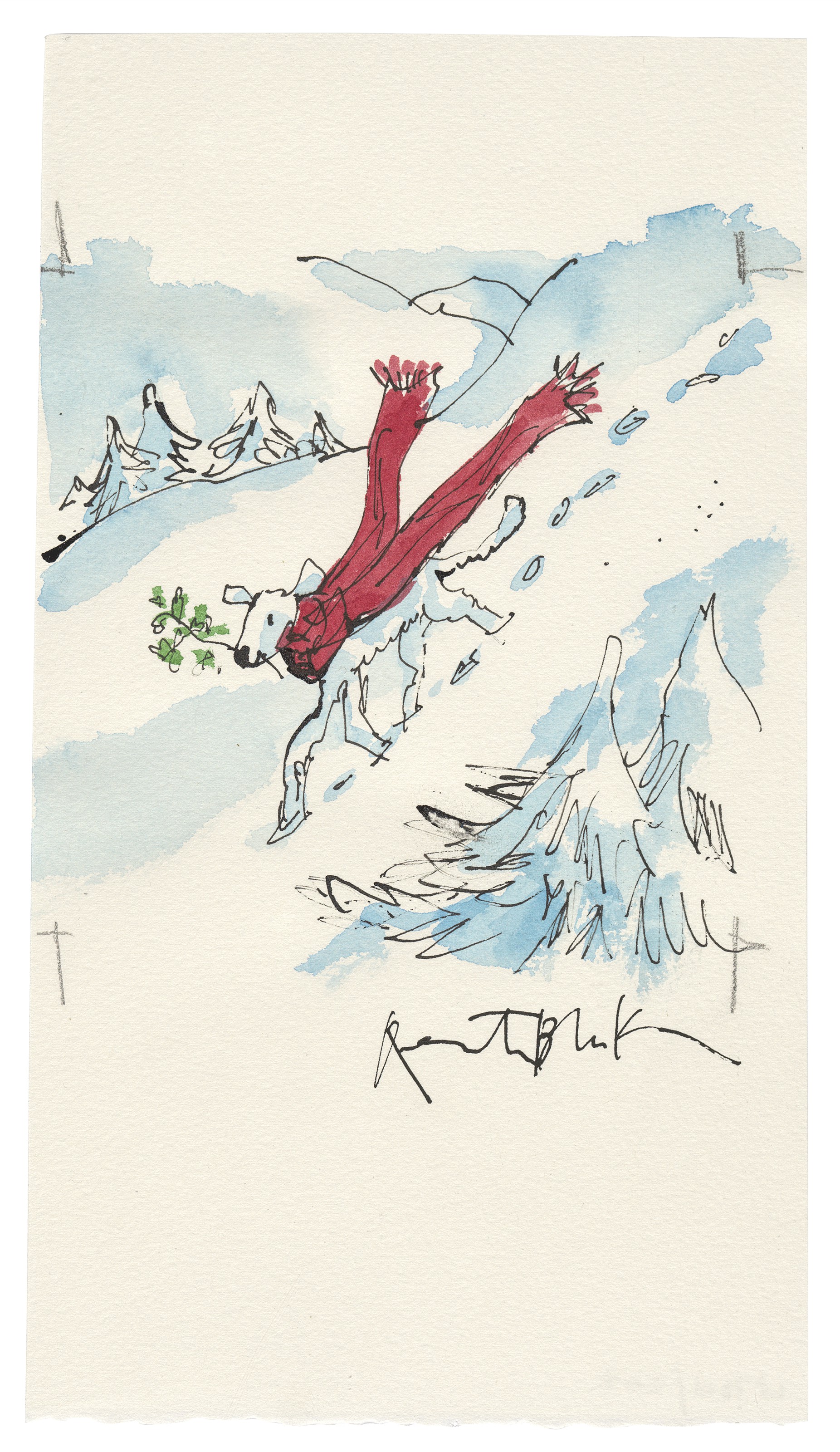 QUENTIN BLAKE (b.1932), Alternative for Foundling Museum Christmas card ...