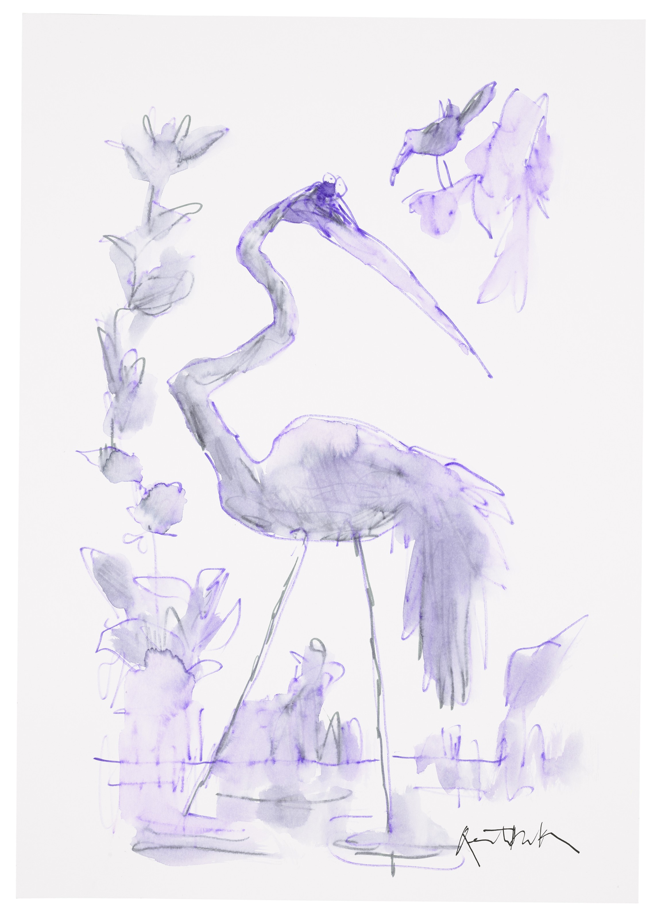 QUENTIN BLAKE (b.1932), Wading birds #29 | Christie’s