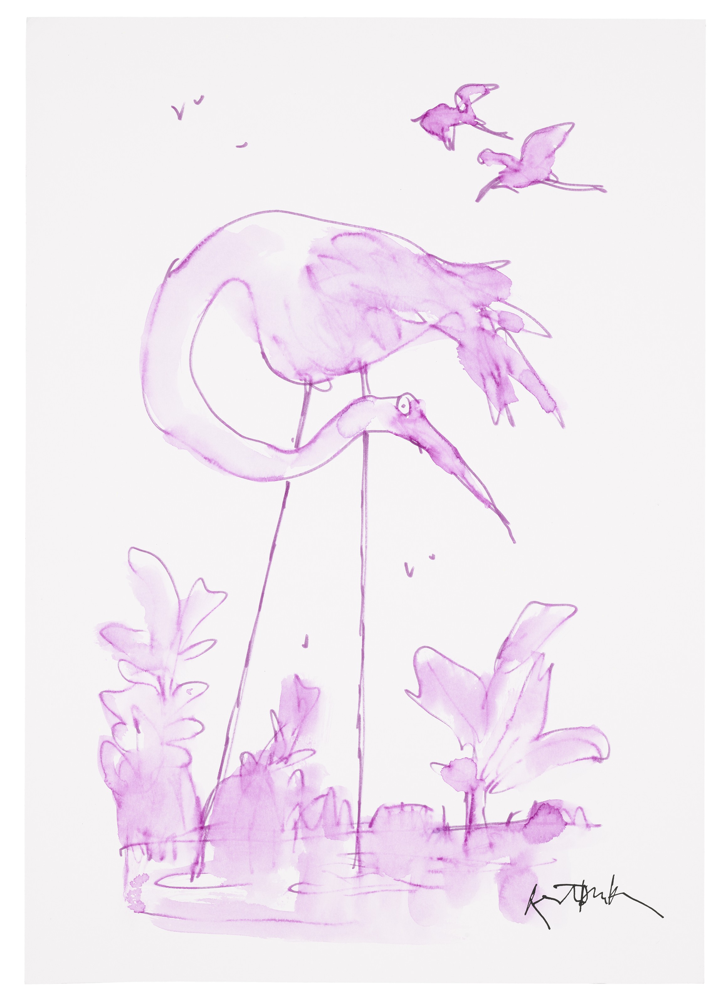 QUENTIN BLAKE (b.1932), Wading birds #30 | Christie’s