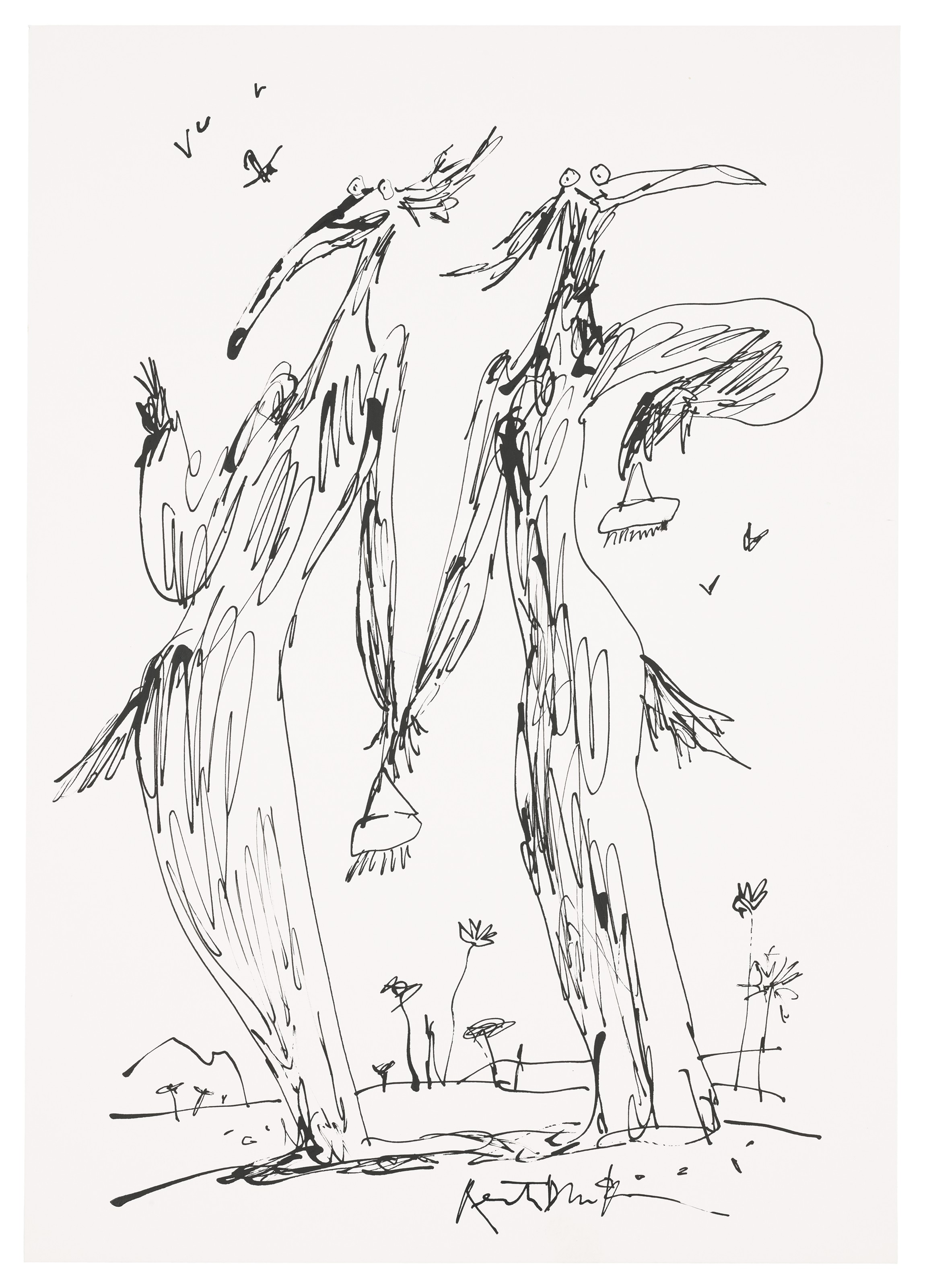 QUENTIN BLAKE (b.1932), Birds as people #2 | Christie’s