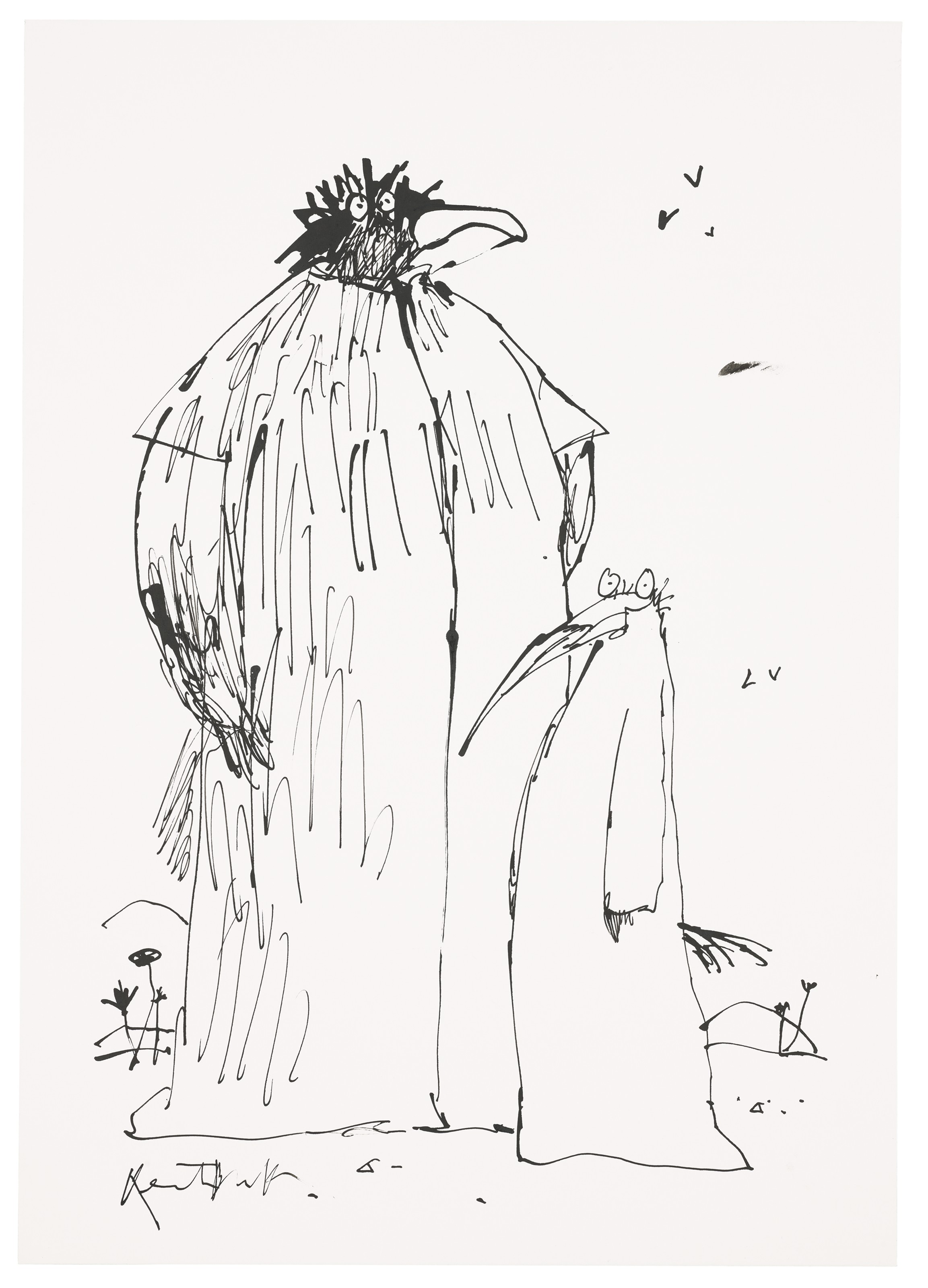 QUENTIN BLAKE (b.1932), Birds as people #5 | Christie’s