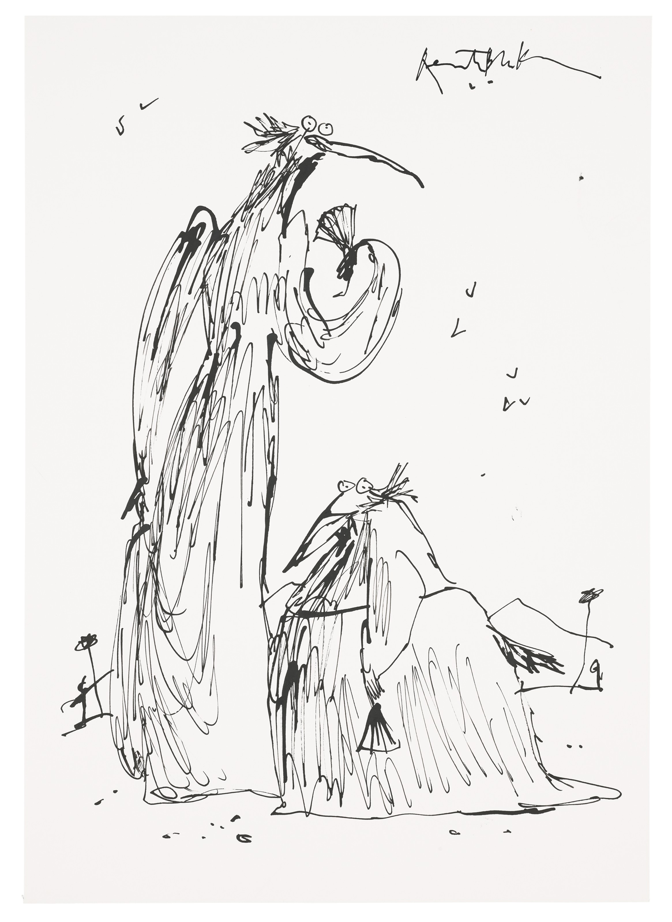 QUENTIN BLAKE (b.1932), Birds as people #16 | Christie’s