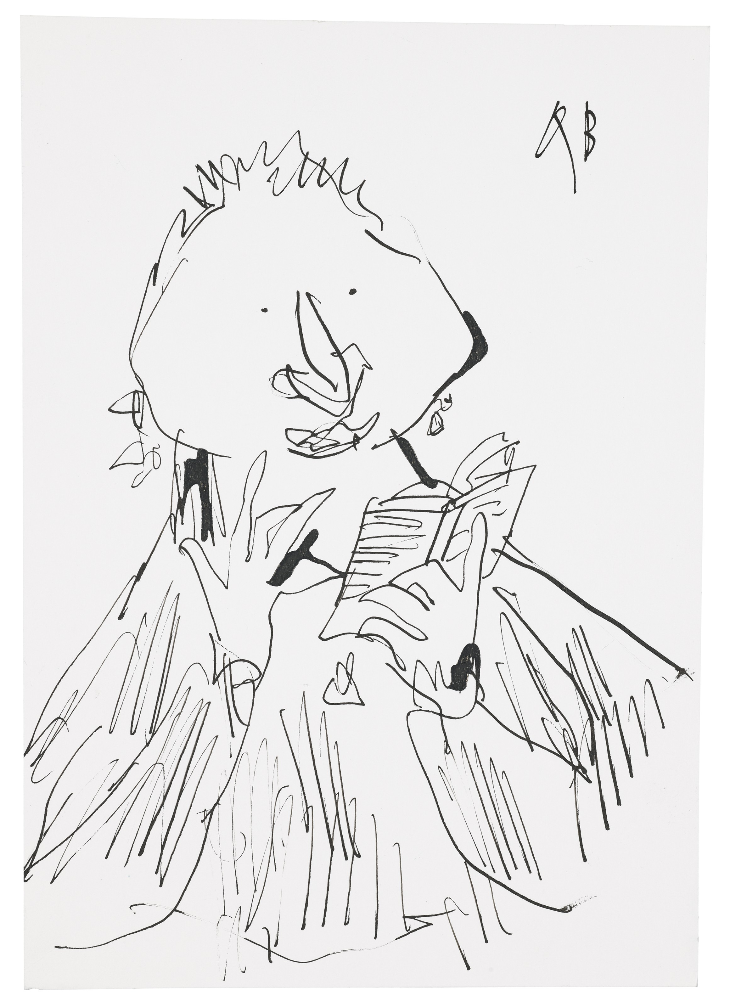QUENTIN BLAKE (b.1932), Pen-and-ink portrait #4 | Christie’s