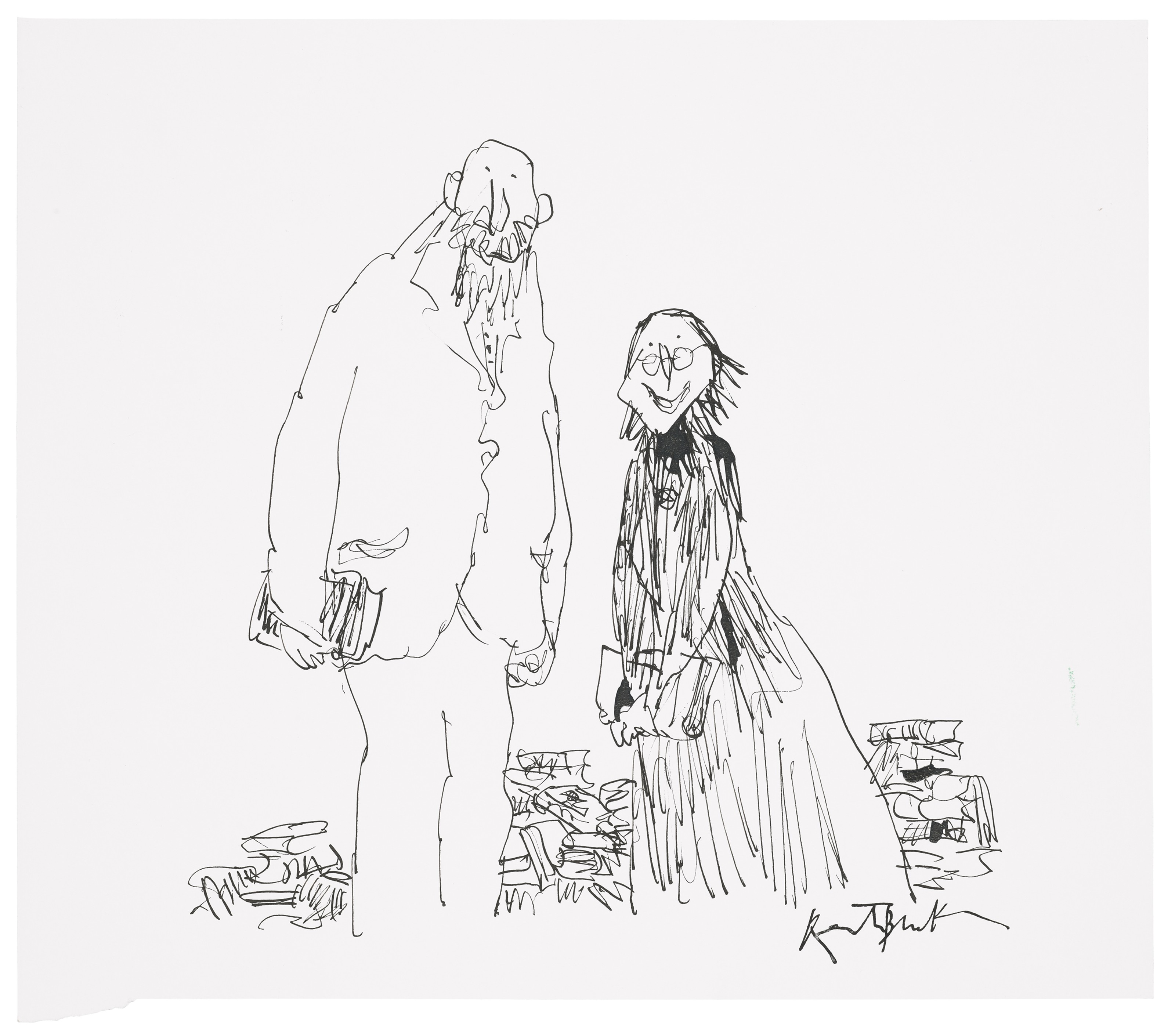 QUENTIN BLAKE (b.1932), Pen-and-ink portrait #6 | Christie’s